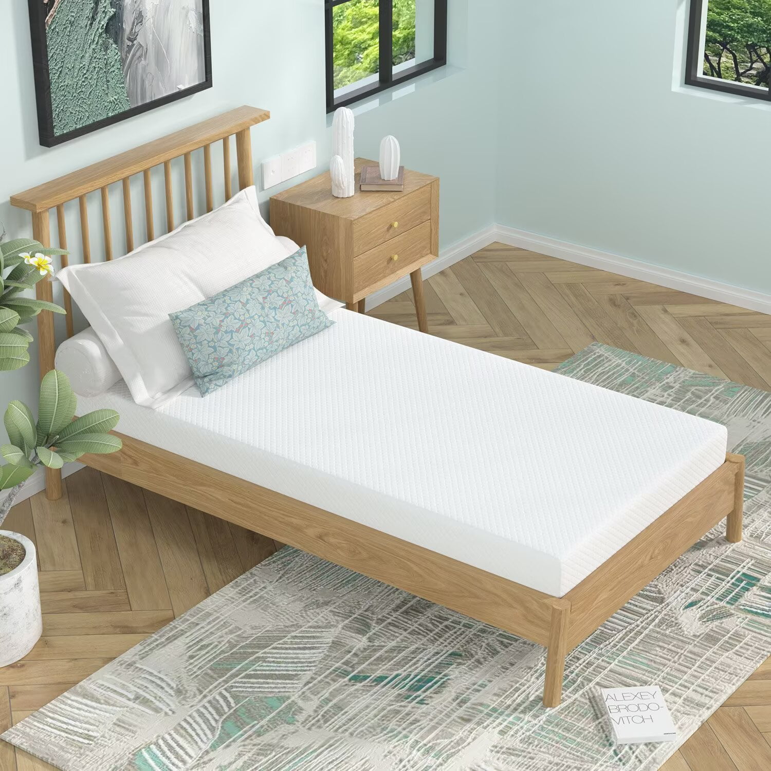 YRLLENSDAN, 6 Inch Memory Foam Twin Mattress Certipur-Us Certified Cool ...