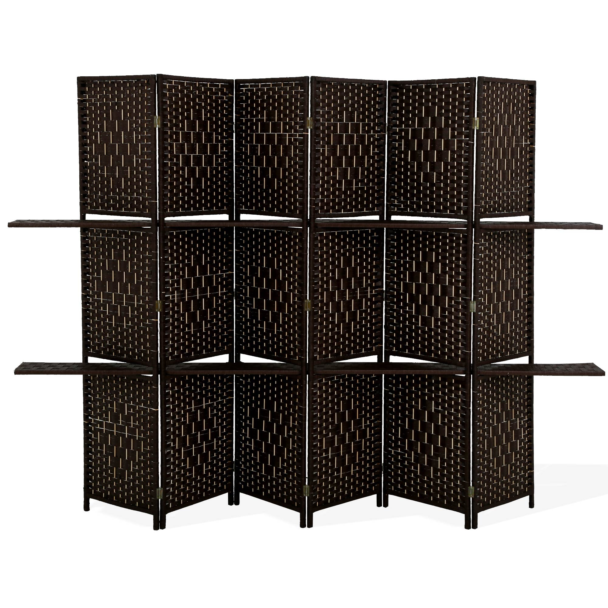 YRLLENSDAN 6 Panel Freestanding Room Divider with Removable Storage ...