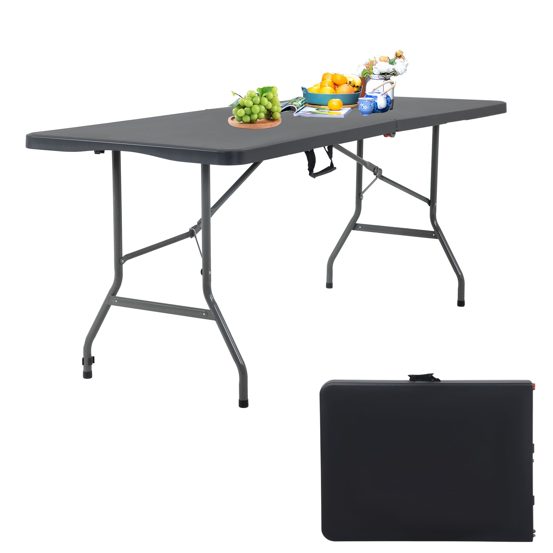 YRLLENSDAN 6FT Lightweight Folding Table, Collapsible for Indoor ...