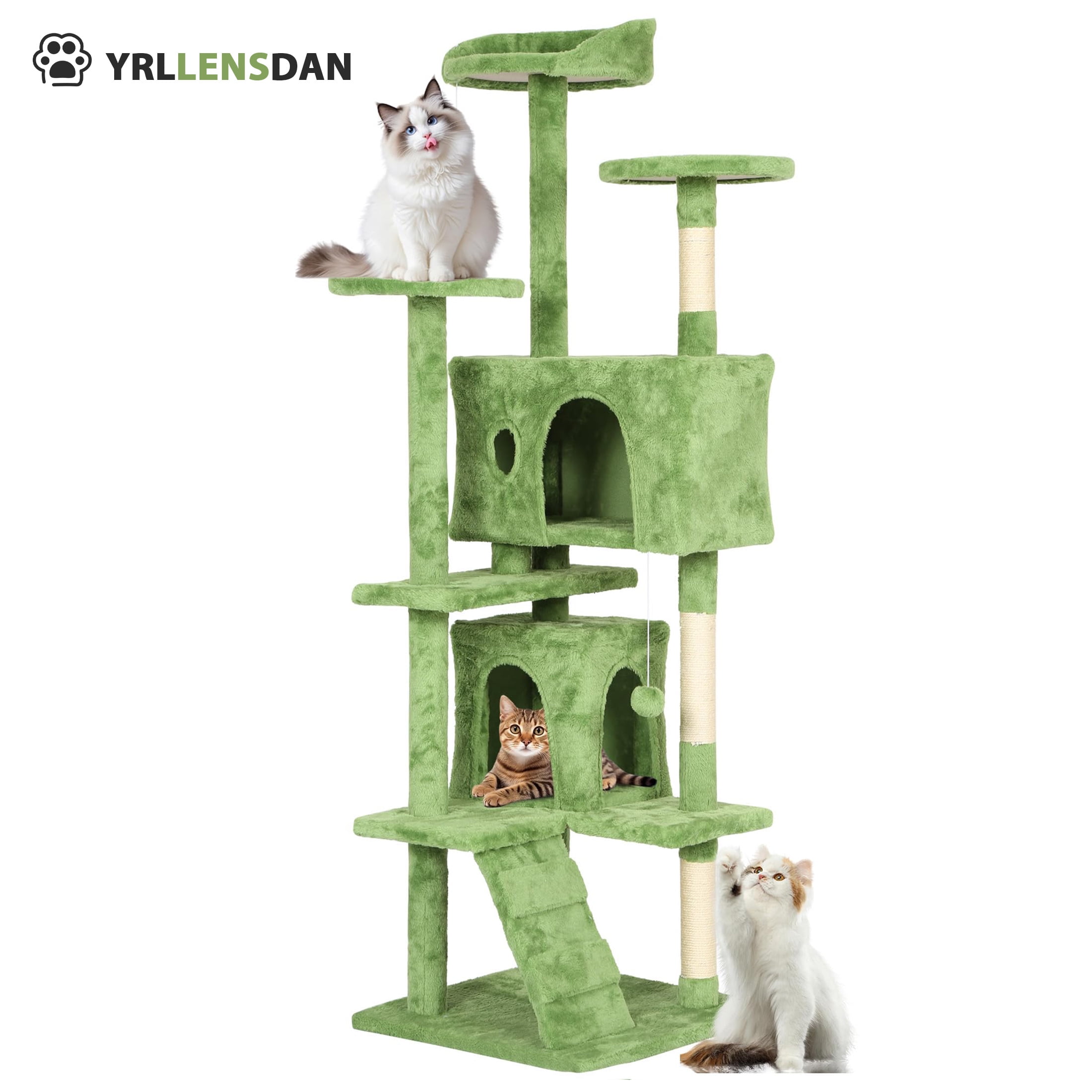 YRLLENSDAN 70 inch Tall Cat Tree Tower for Indoor Cats, Large Cat Tower ...