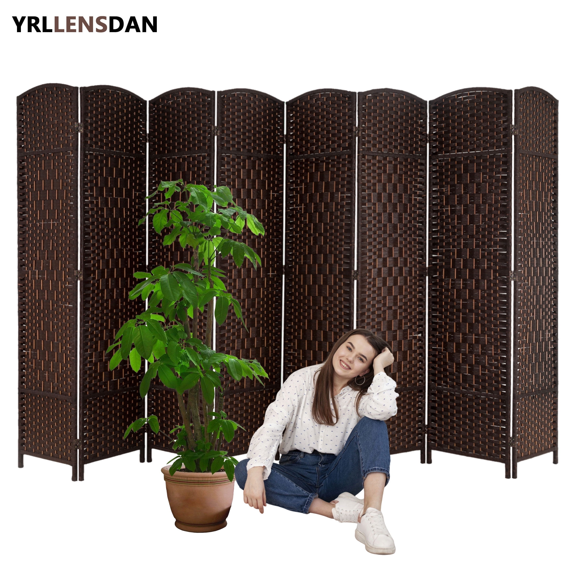 YRLLENSDAN 71in Room Divider Screen with 8 Panels Room Dividers and ...