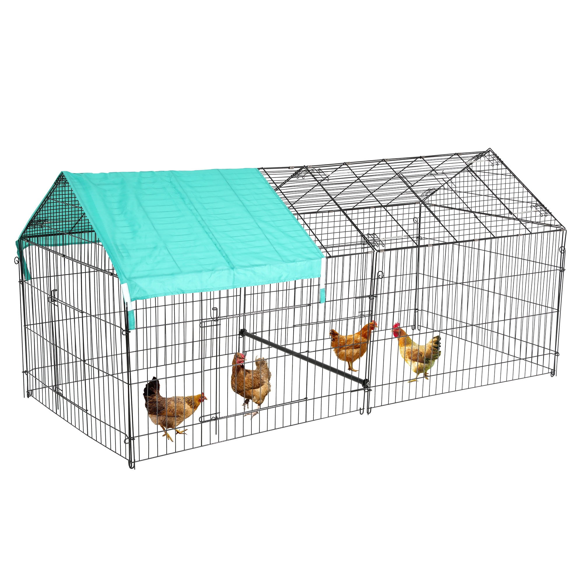 YRLLENSDAN 87"X41" Metal Chicken Coops, Outdoor Chicken Run with Door ...