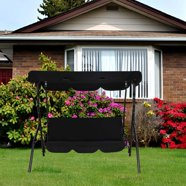 Mainstays Lawson Ridge 2-Seat Steel Outdoor Freestanding Porch Swing ...