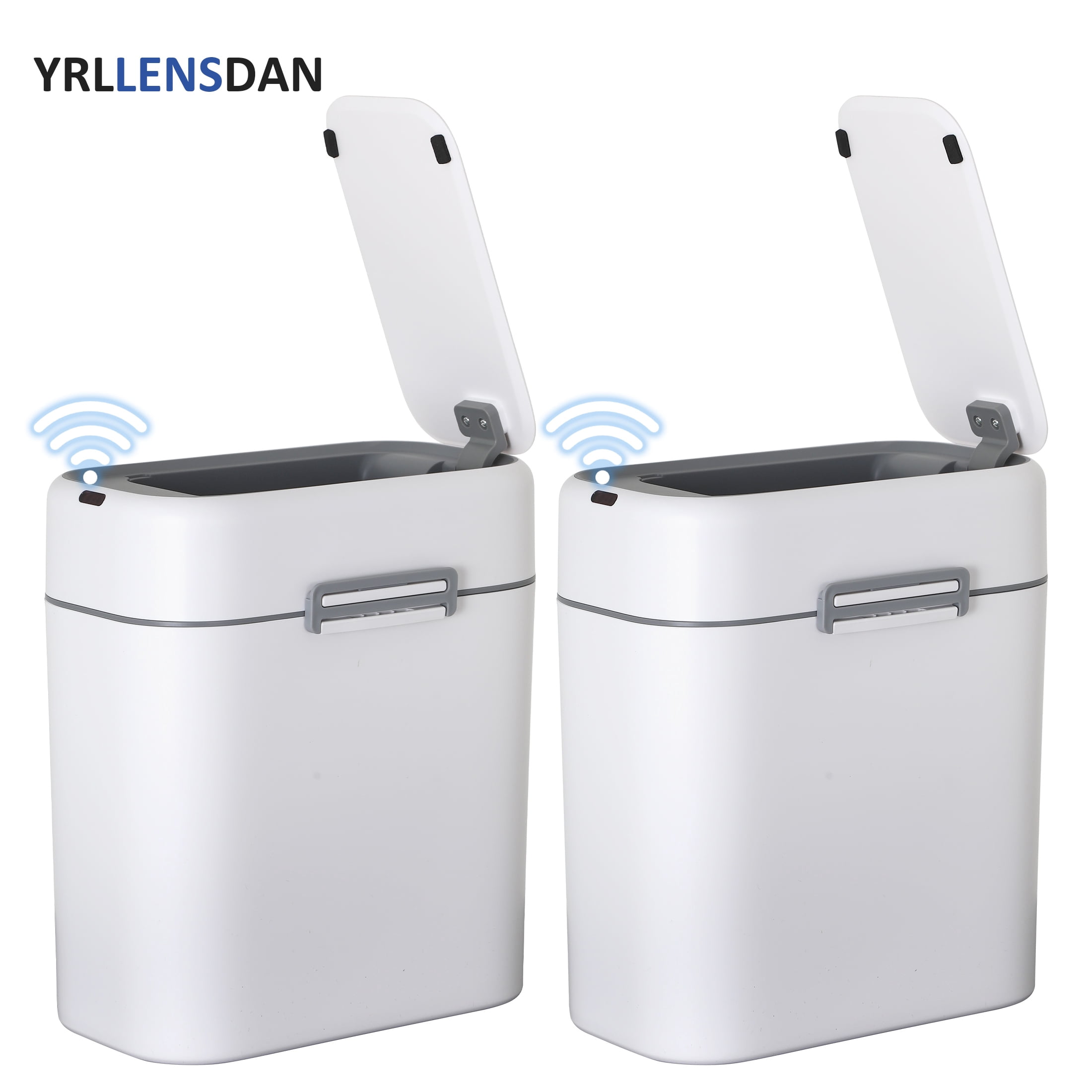 YRLLENSDAN Automatic Bathroom Trash Can with Lid, Motion Sensor Smart ...