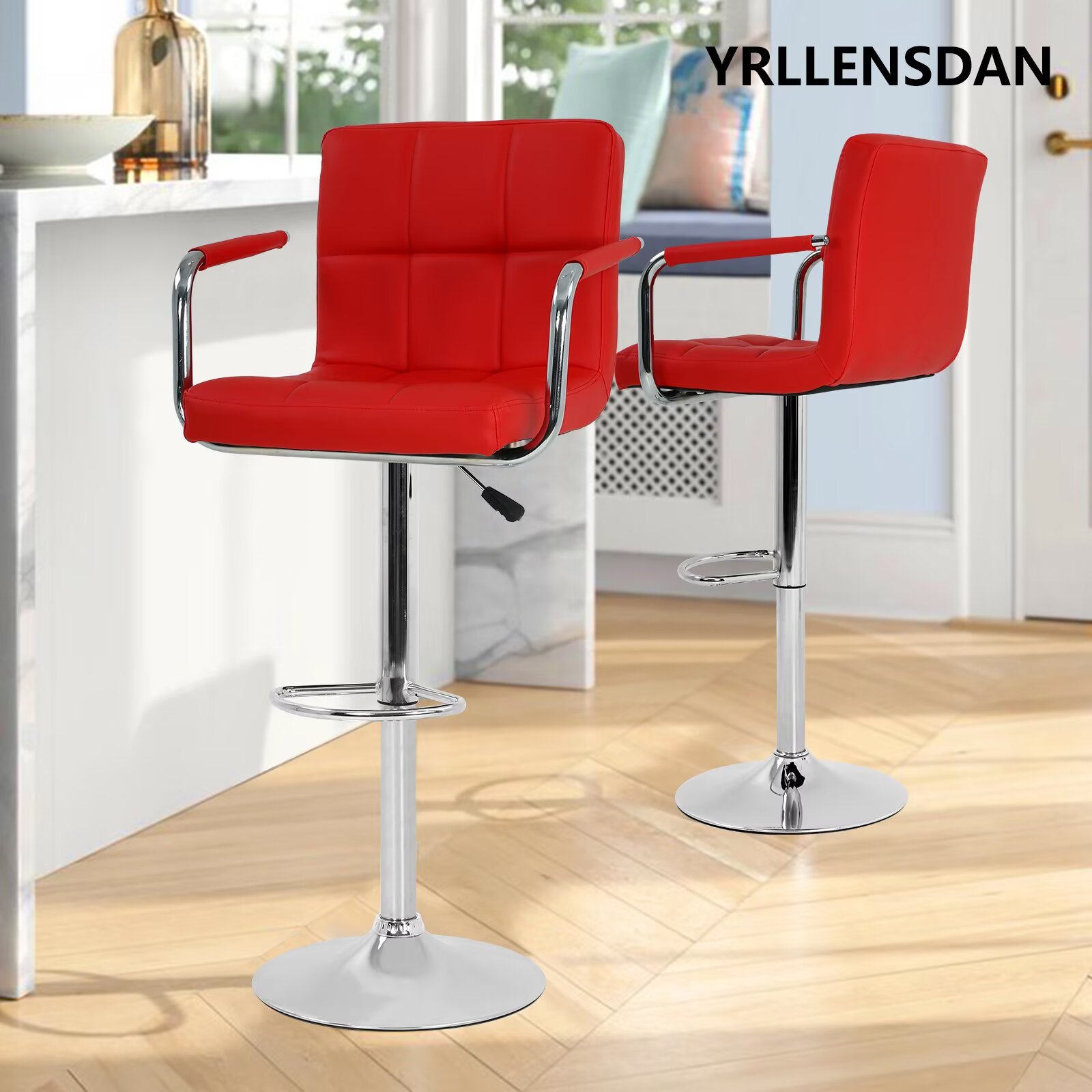 YRLLENSDAN,Bar Stools Set of 2,Counter Height Bar Stools,Swivel Bar ...