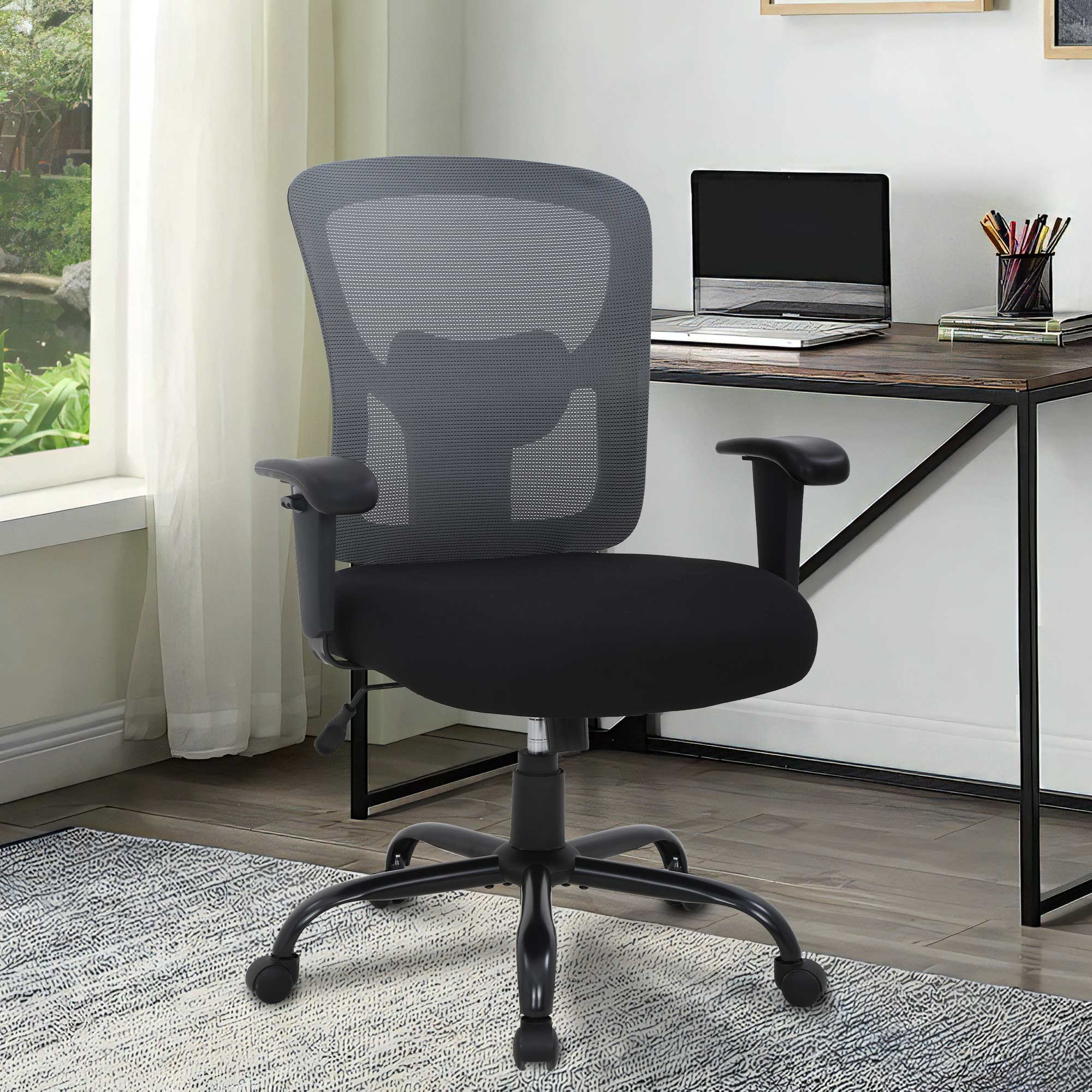 YRLLENSDAN Big and Tall Office Chair 400lbs Mesh Office Chair Desk ...