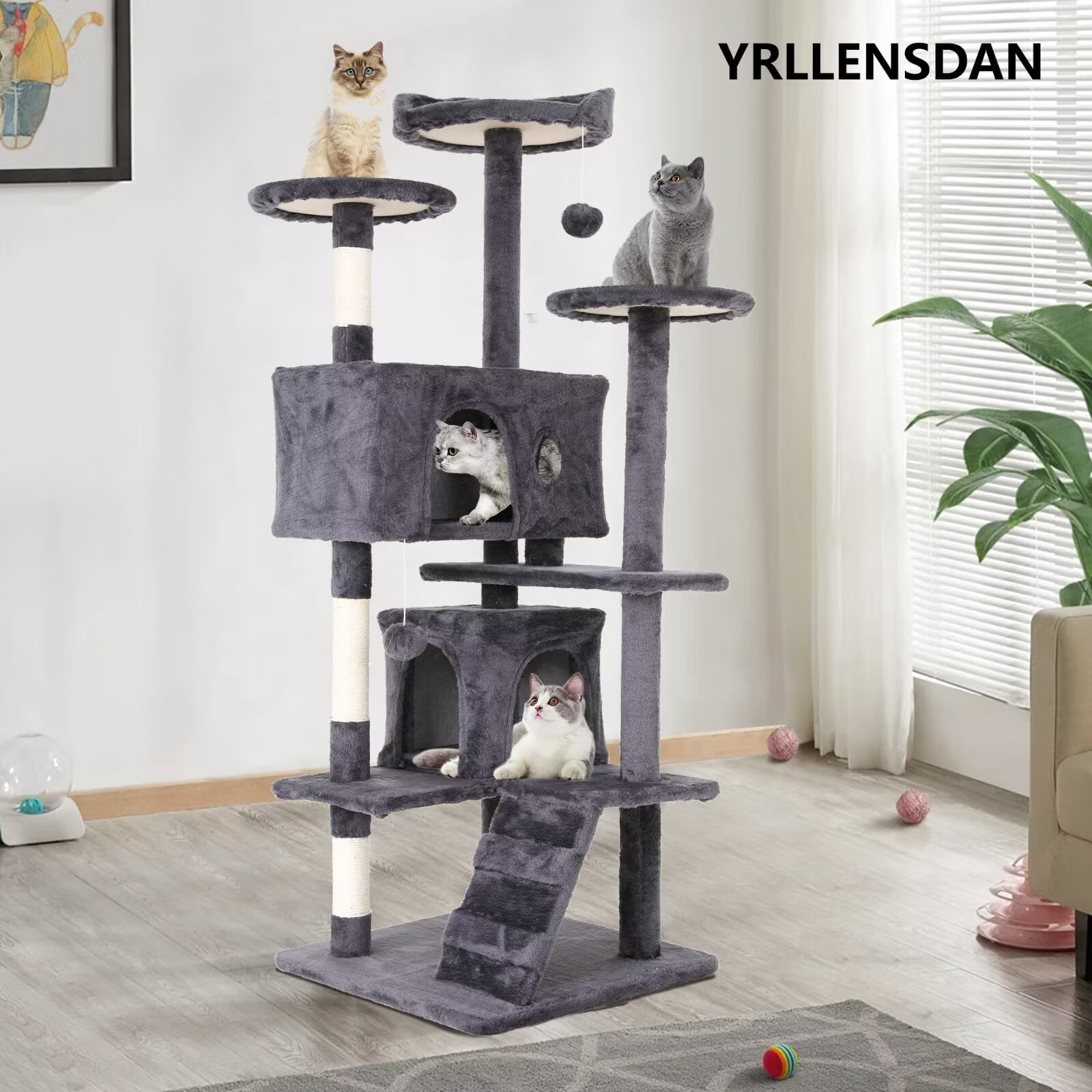 YRLLENSDAN,Cat Trees Tower for Large Cats,Cat Towers for Indoor Cats ...