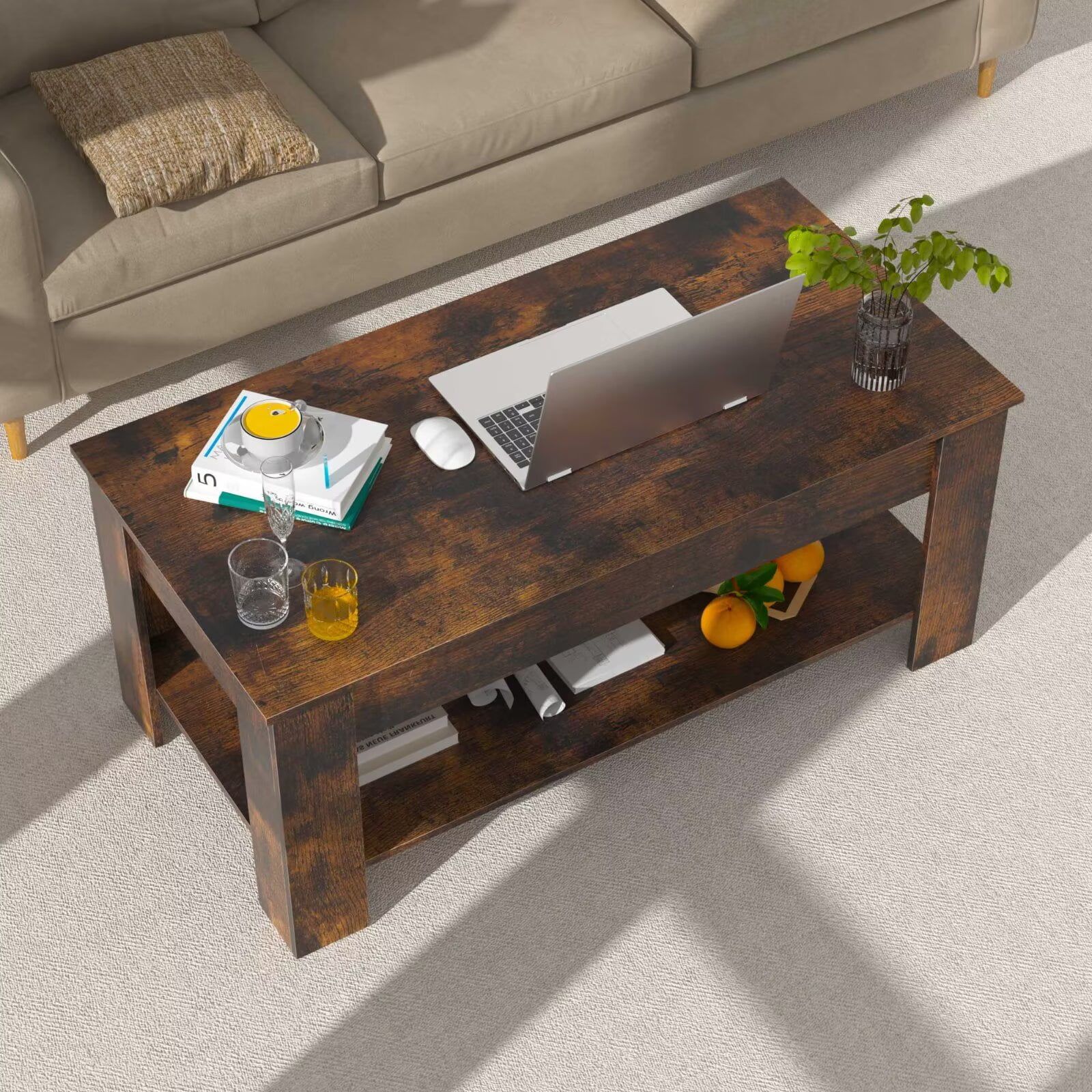 YRLLENSDAN,Coffee Tables for Living Room,Coffee Table with Storage,Lift ...