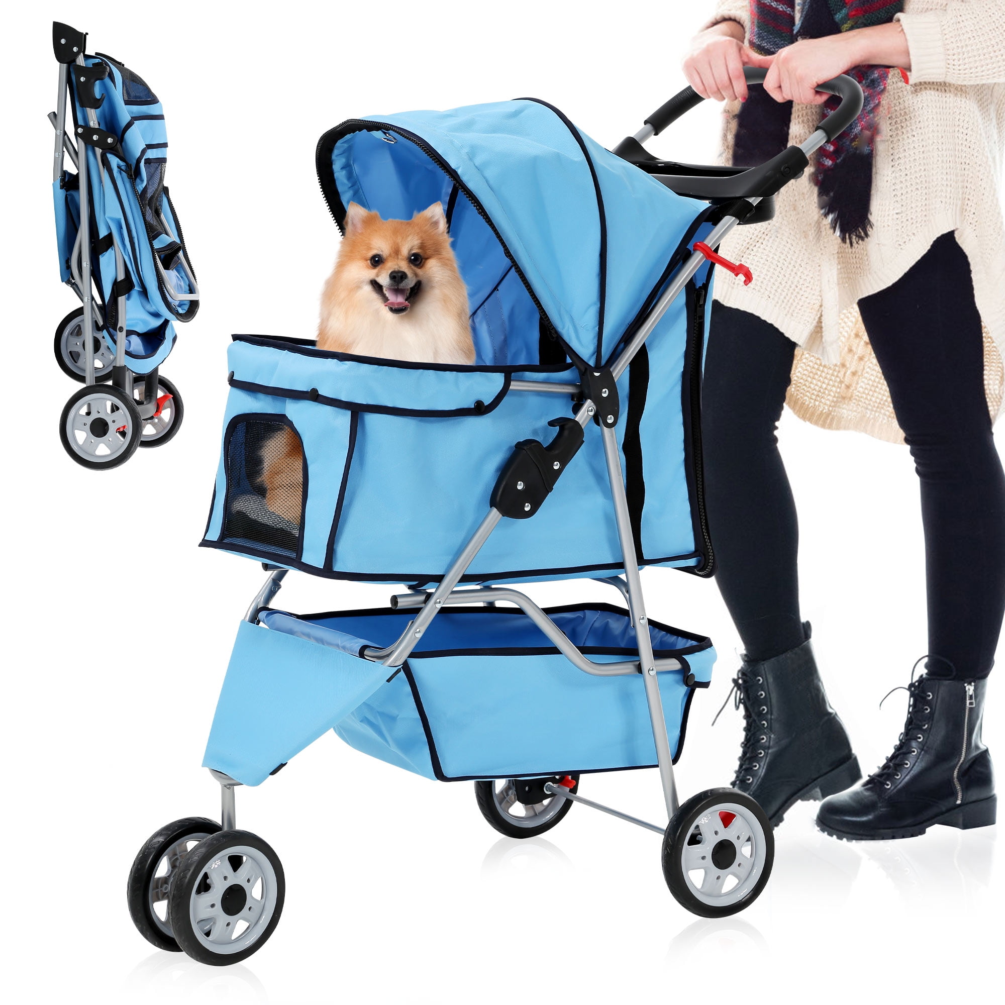 YRLLENSDAN Dog Stroller Cat Stroller Pet Strollers for Small Medium ...