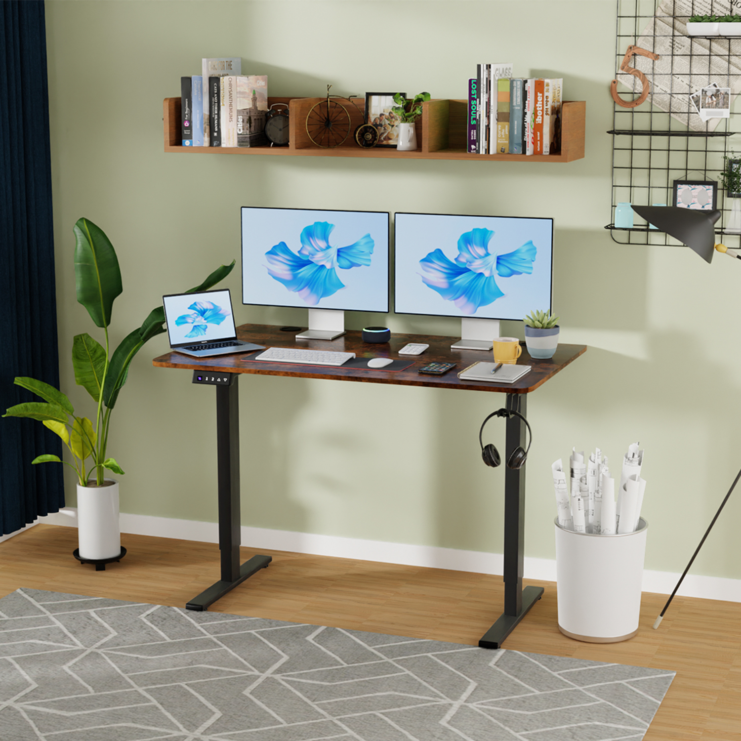 YRLLENSDAN Electric Standing Desk Adjustable Height, Rising Work Desk ...