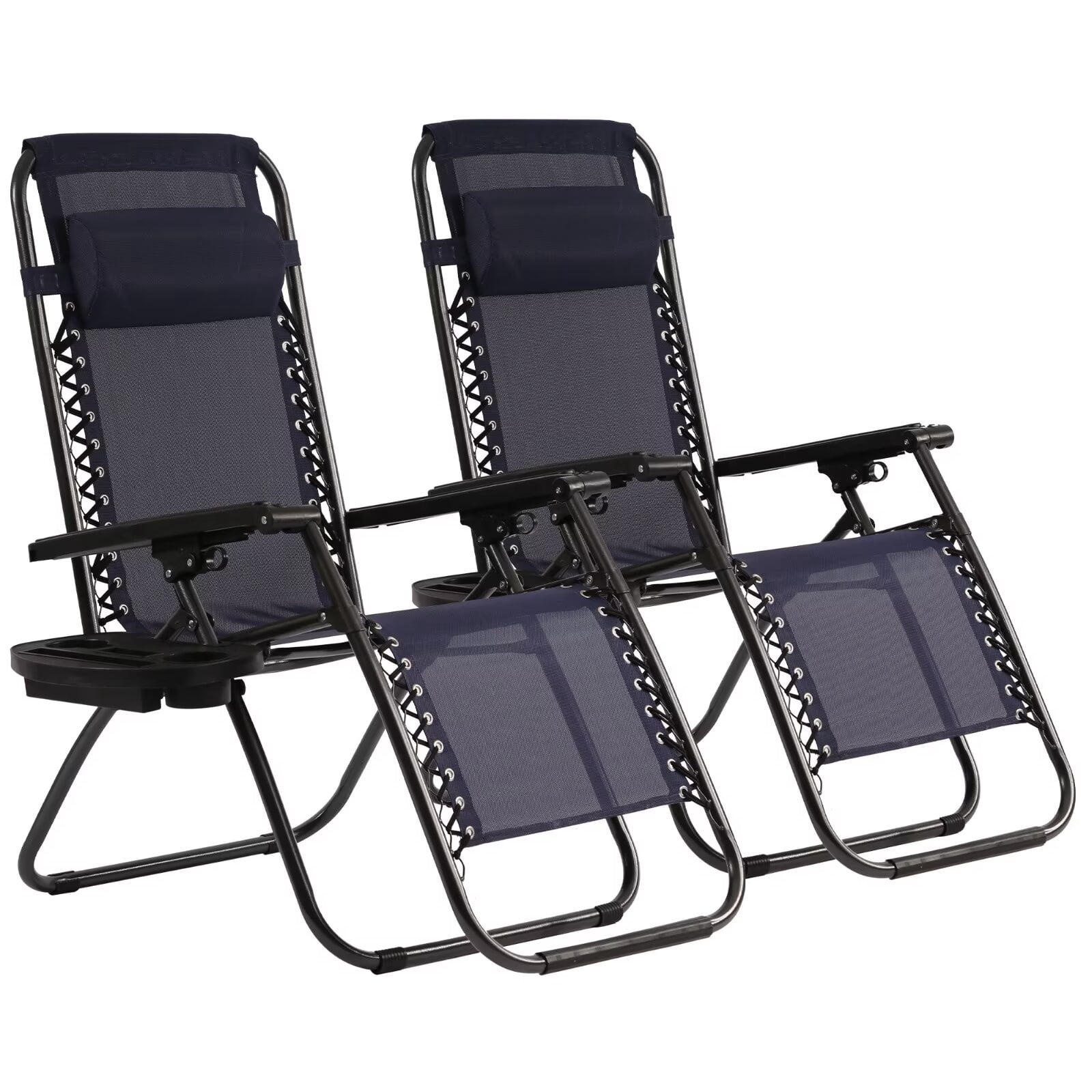YRLLENSDAN Folding Patio Chairs Set of 2, Zero Gravity Lounge Chair ...