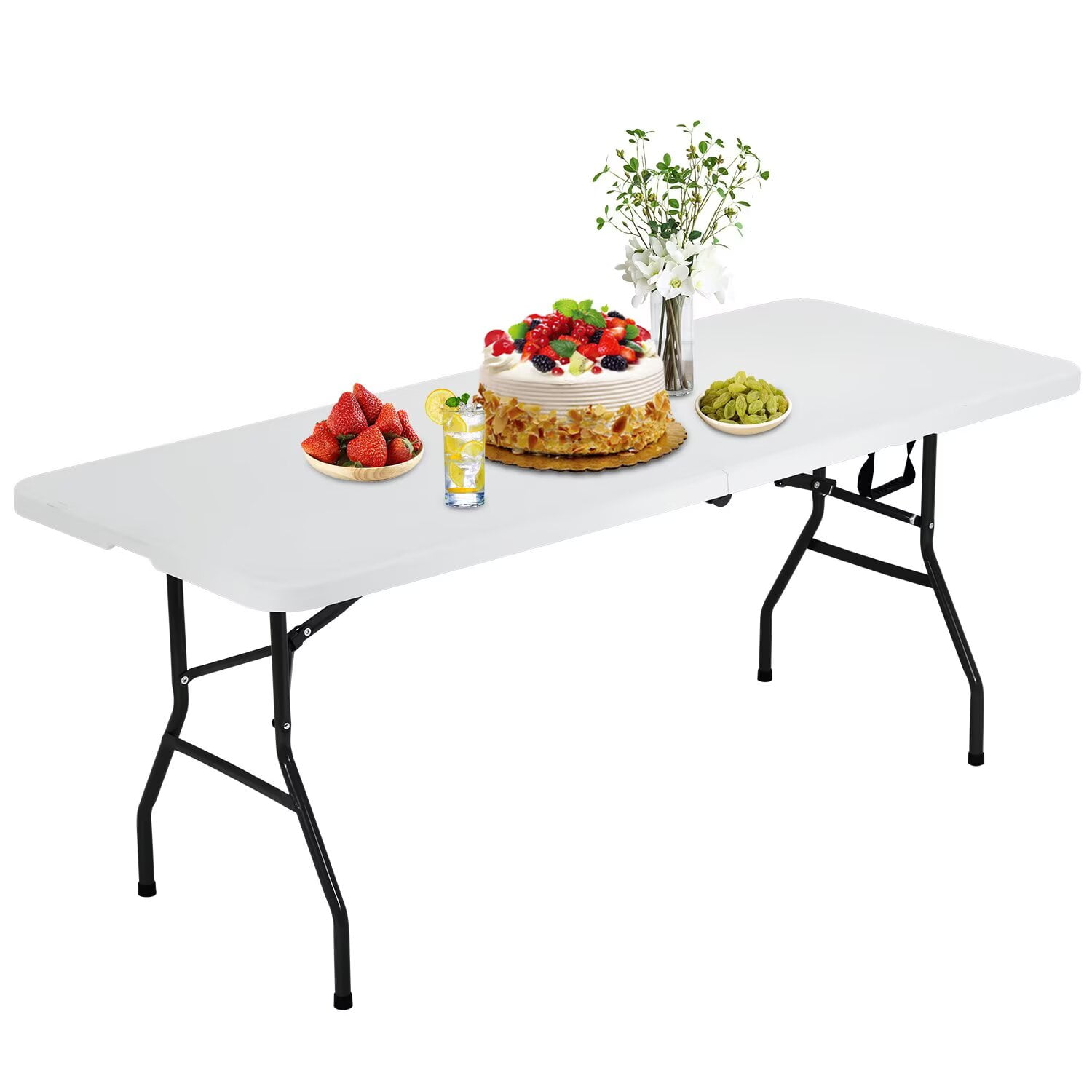 YRLLENSDAN,Folding Table 6FT,Folding Dining Table,Portable Table ...