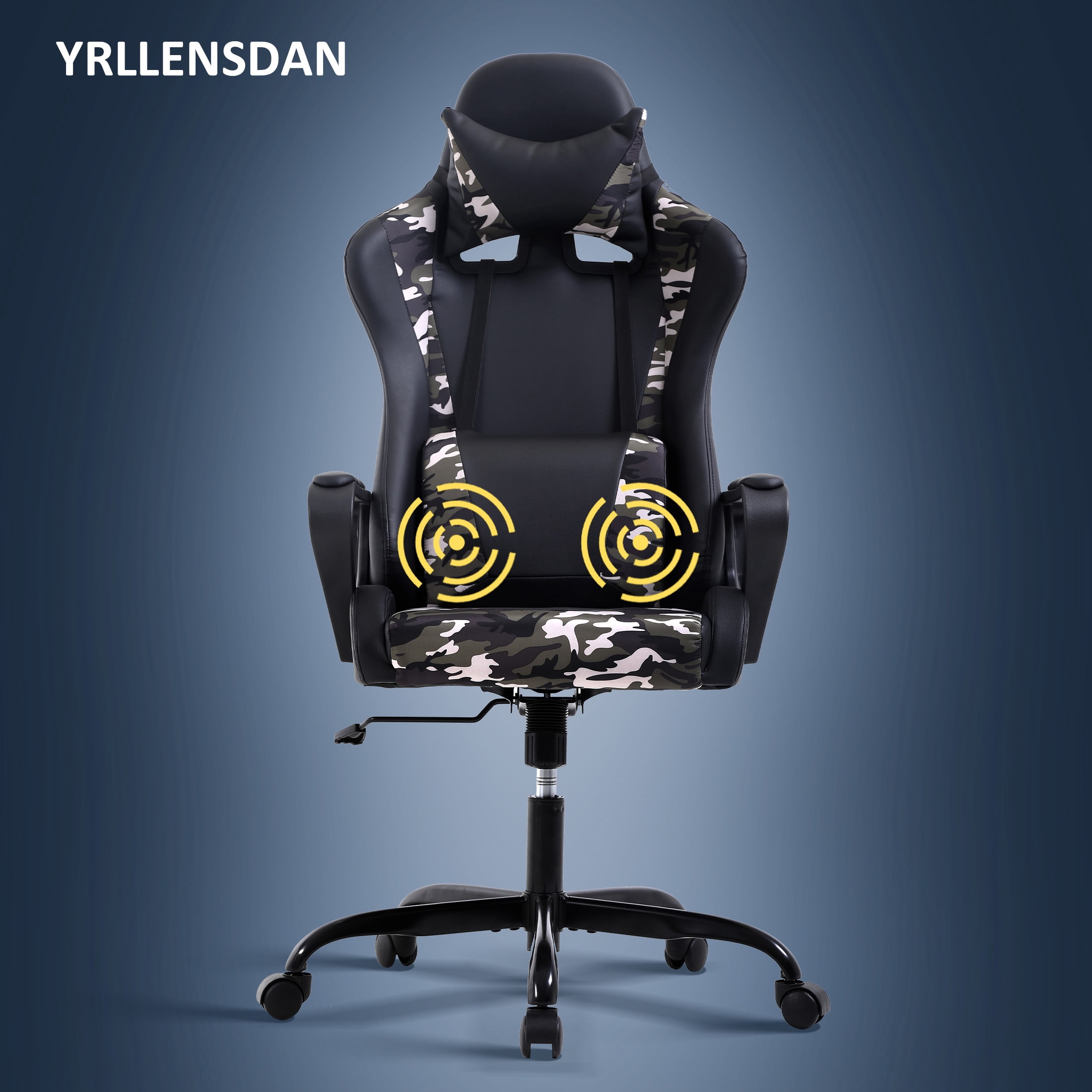 YRLLENSDAN Gaming Chair for Adults PC Gaming Chair with Vibrating ...