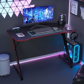 NiamVelo 47 inch Z-Shaped Gaming Desk, Ergonomic PC Workstation with ...