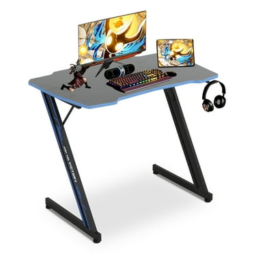 NiamVelo 47 inch Z-Shaped Gaming Desk, Ergonomic PC Workstation with ...