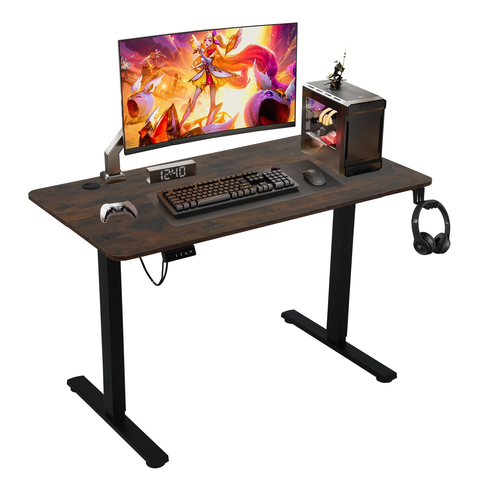 YRLLENSDAN Height Adjustable Standing Desk 48x24 Inch, Electric Stand ...