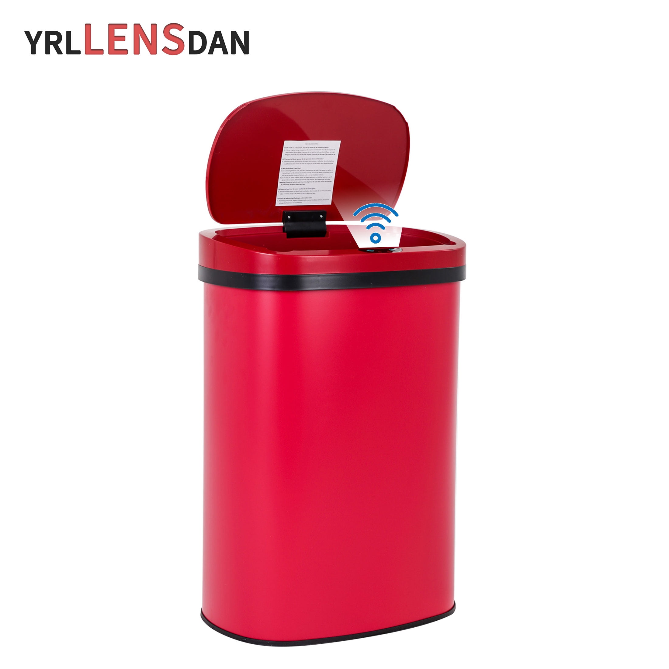 YRLLENSDAN Kitchen Tall Trash Can 13 Gallon Size Touchless Trash Can Motion Sensor Trash Can ...
