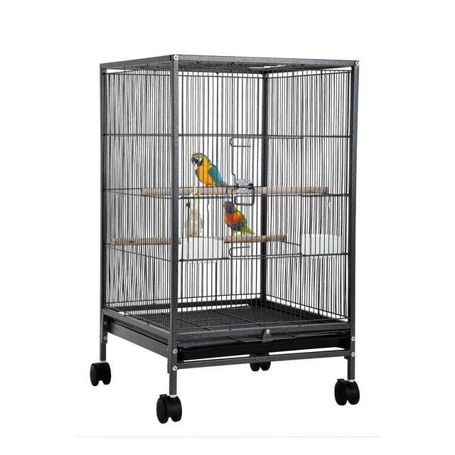 YRLLENSDAN Large 35 inch Bird Cage with Stand for Parakeets, Parrots ...