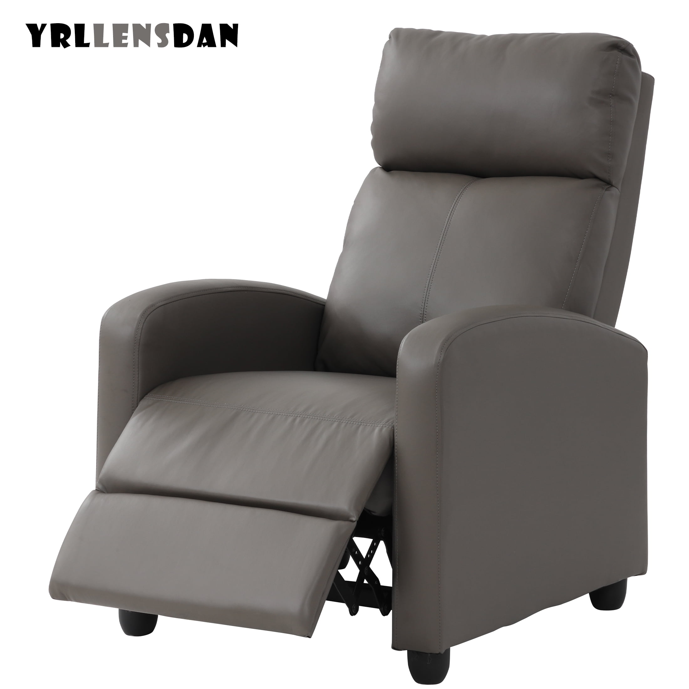 YRLLENSDAN Leather Recliner Chairs for Adults, Manual Push Back ...