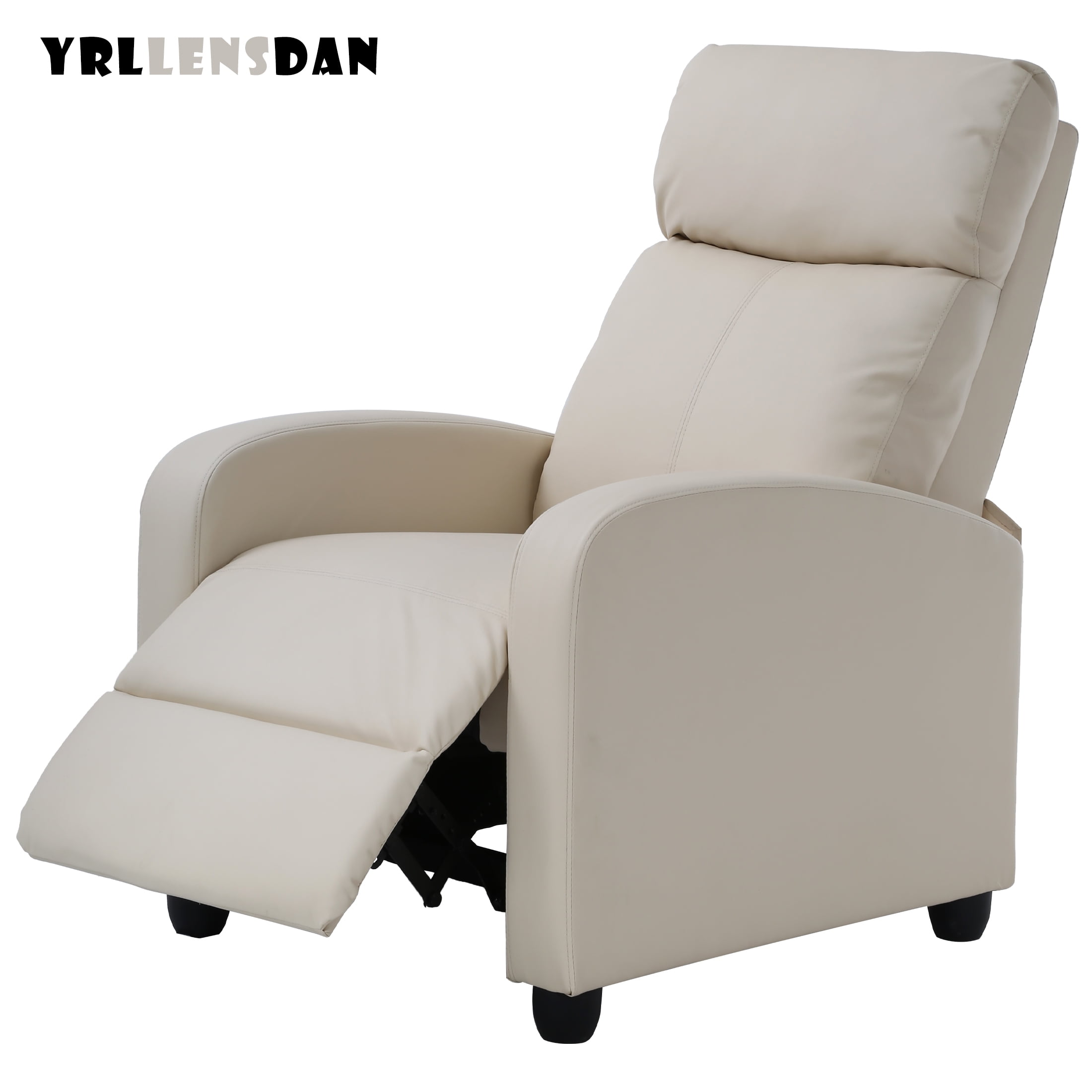 YRLLENSDAN Leather Recliner Chairs for Adults, Manual Push Back ...
