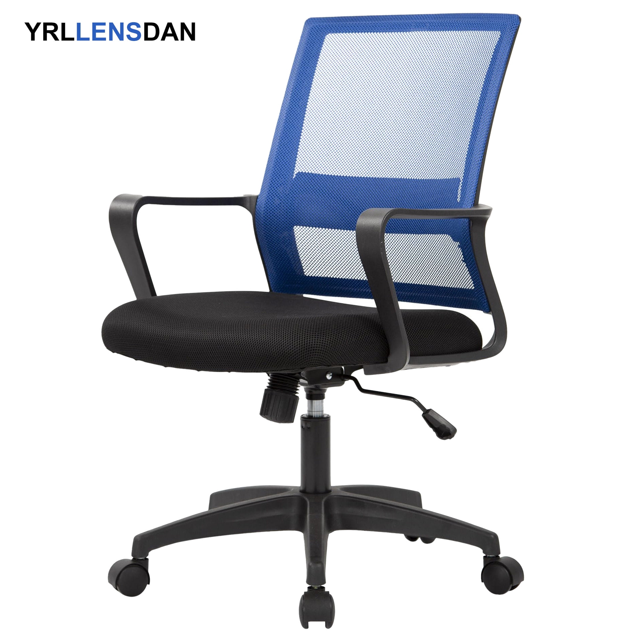 YRLLENSDAN Mesh Office Chair with Wheels Rolling Desk Chair with Arms ...