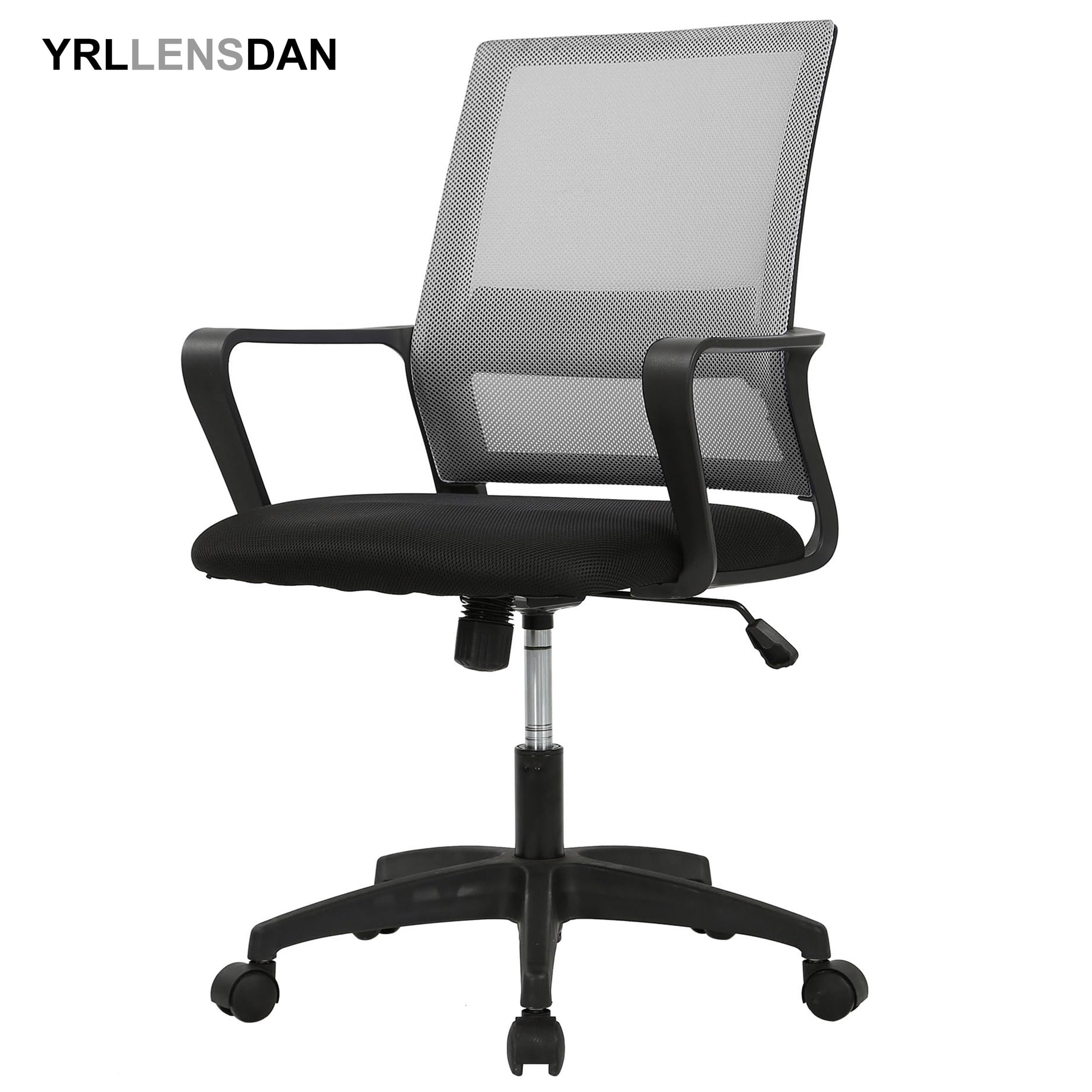 YRLLENSDAN Mesh Office Chair with Wheels Rolling Desk Chair with Arms ...
