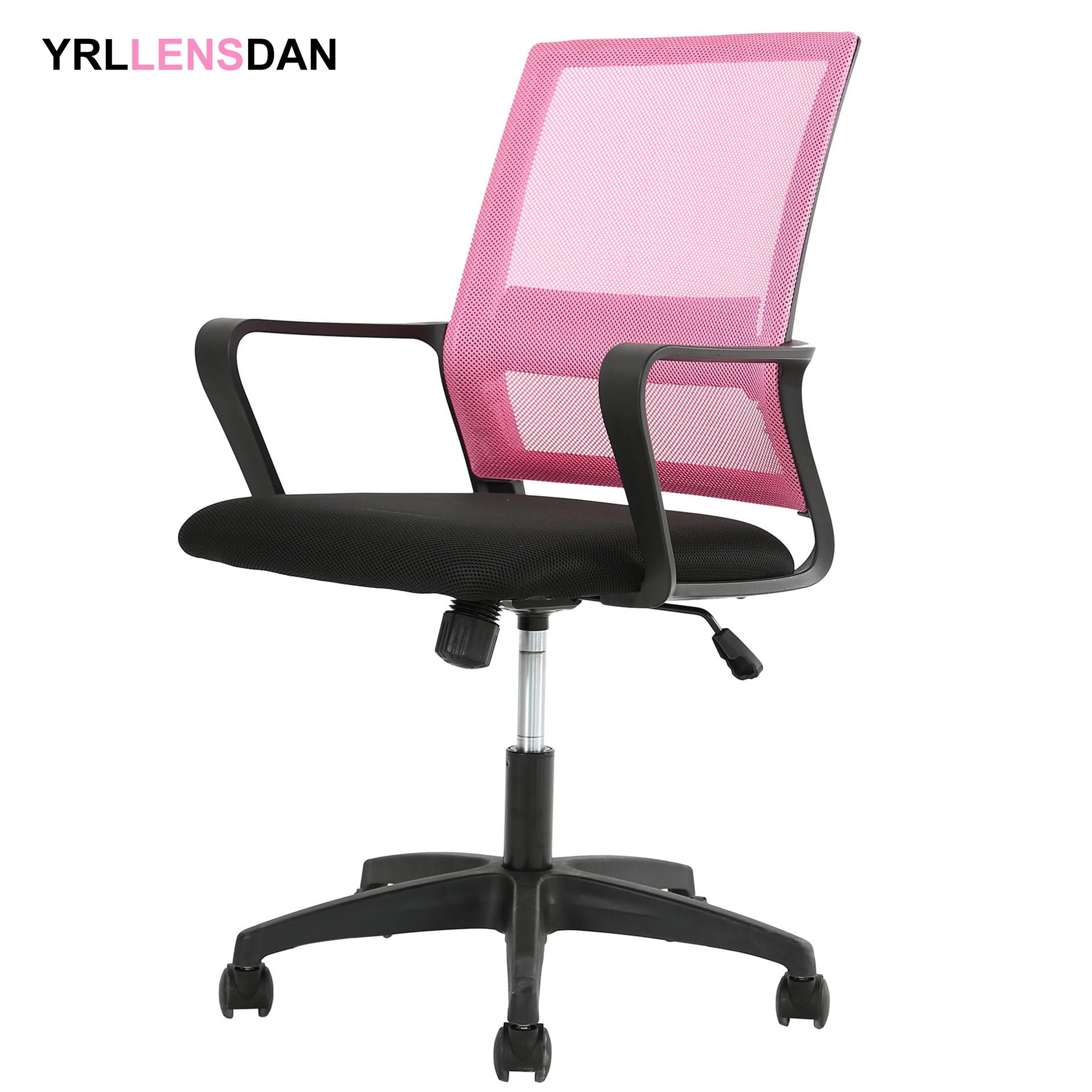 YRLLENSDAN Mesh Office Chair with Wheels Rolling Desk Chair with Arms ...