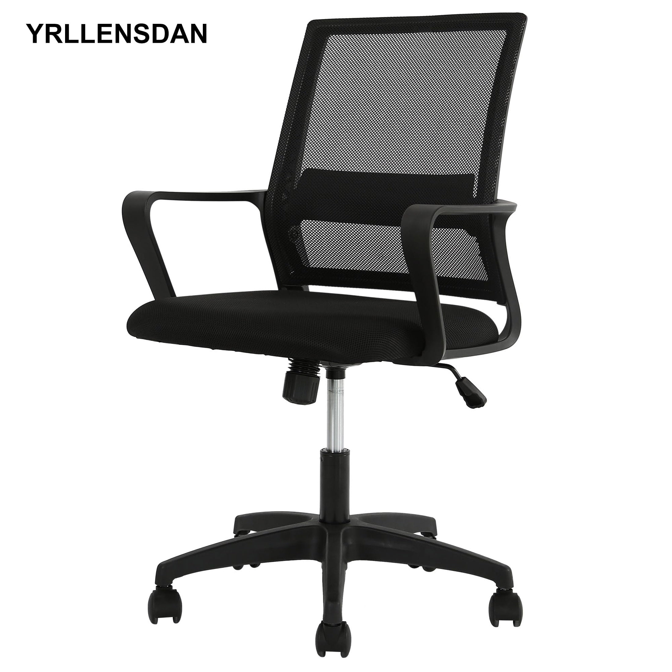 YRLLENSDAN Mesh Office Chair with Wheels Rolling Desk Chair with Arms ...