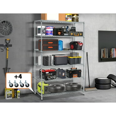 YRLLENSDAN 6000LBS Garage Shelves, 6-Tier Adjustable Steel Shelf on ...