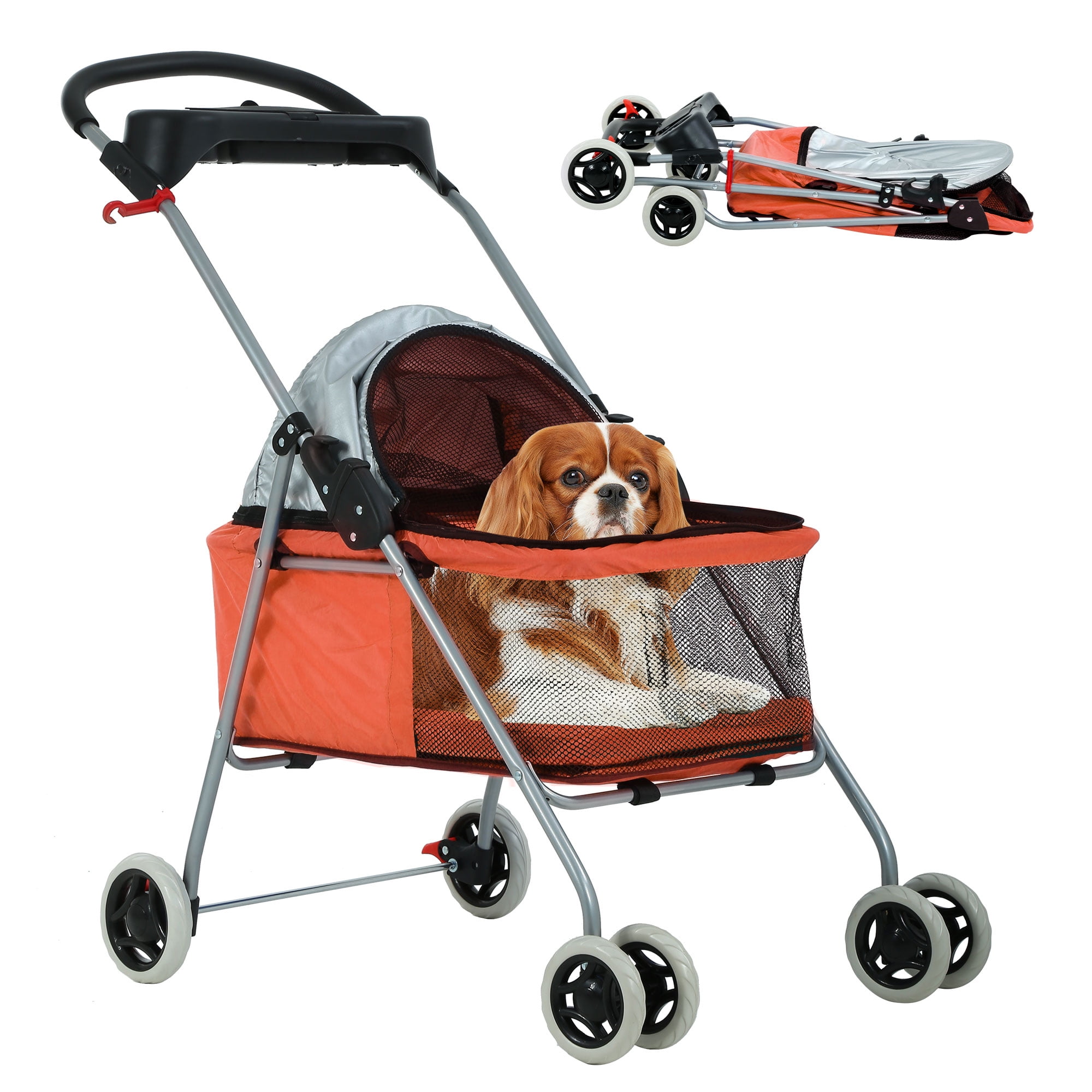YRLLENSDAN Pet Gear Dog Stroller Small Dogs, Folding Cat Stroller ...
