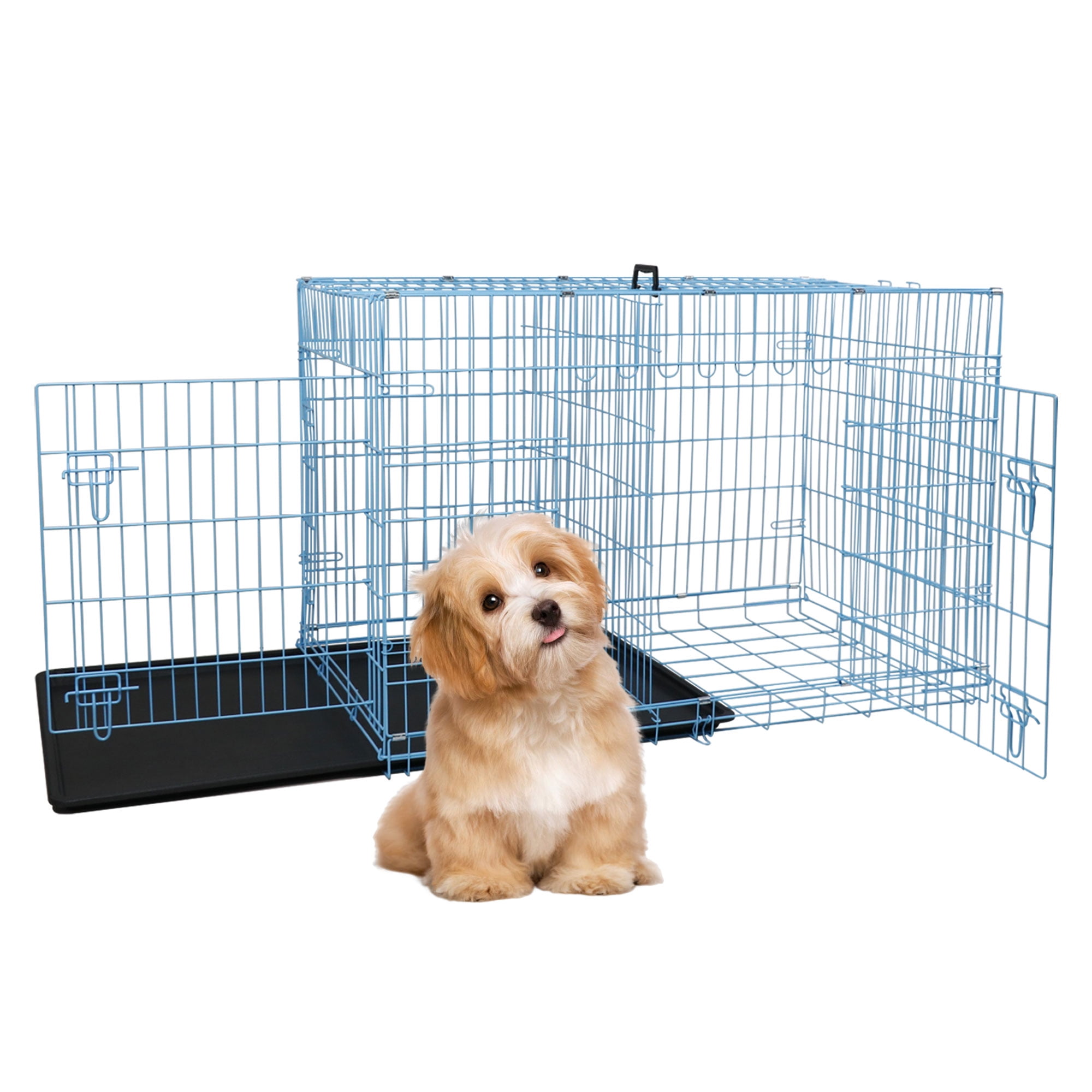YRLLENSDAN Puppy Crate, 24in Dog Cage for Small Dogs Dog Kennel Indoor ...