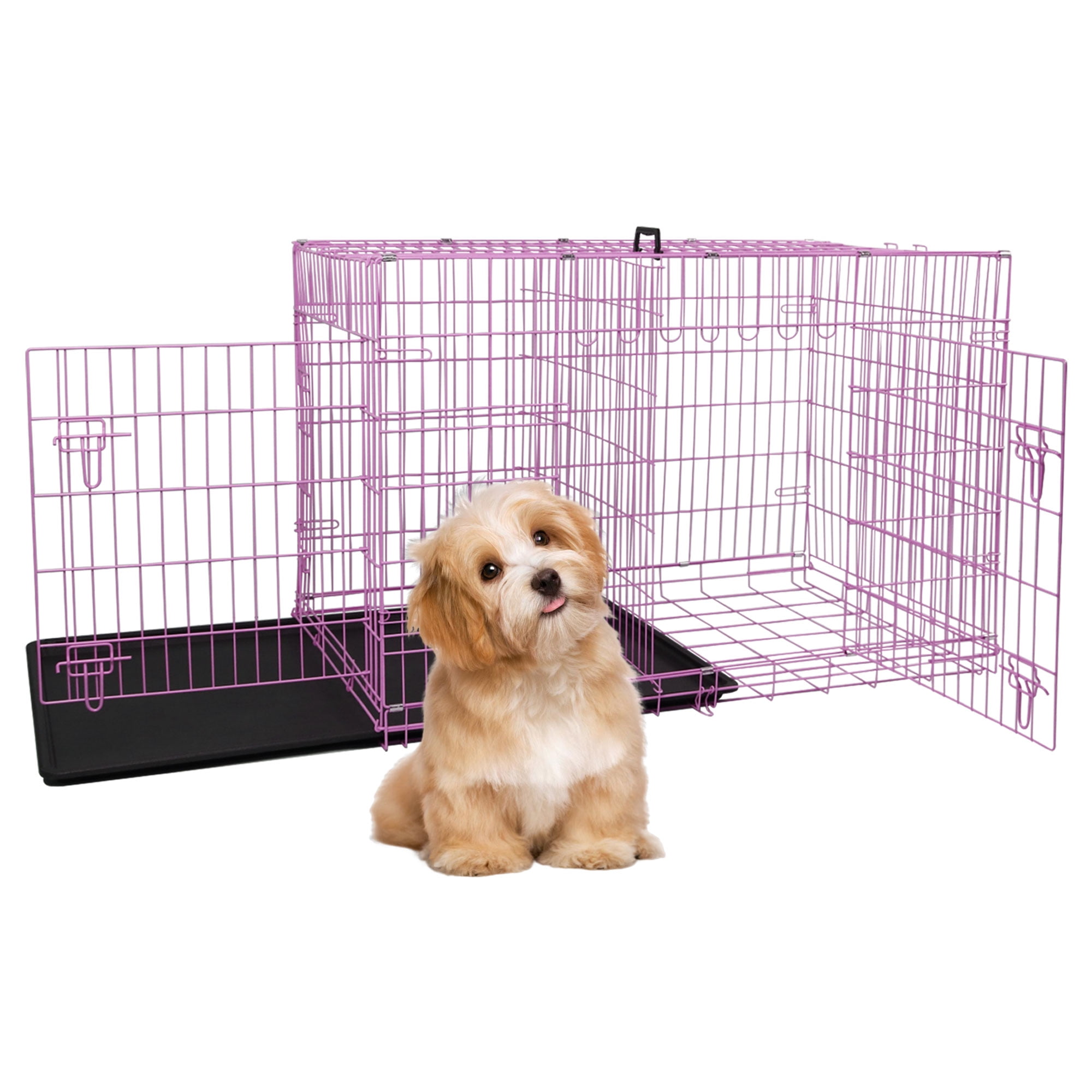 YRLLENSDAN Puppy Crate, 24in Dog Cage for Small Dogs Dog Kennel Indoor ...