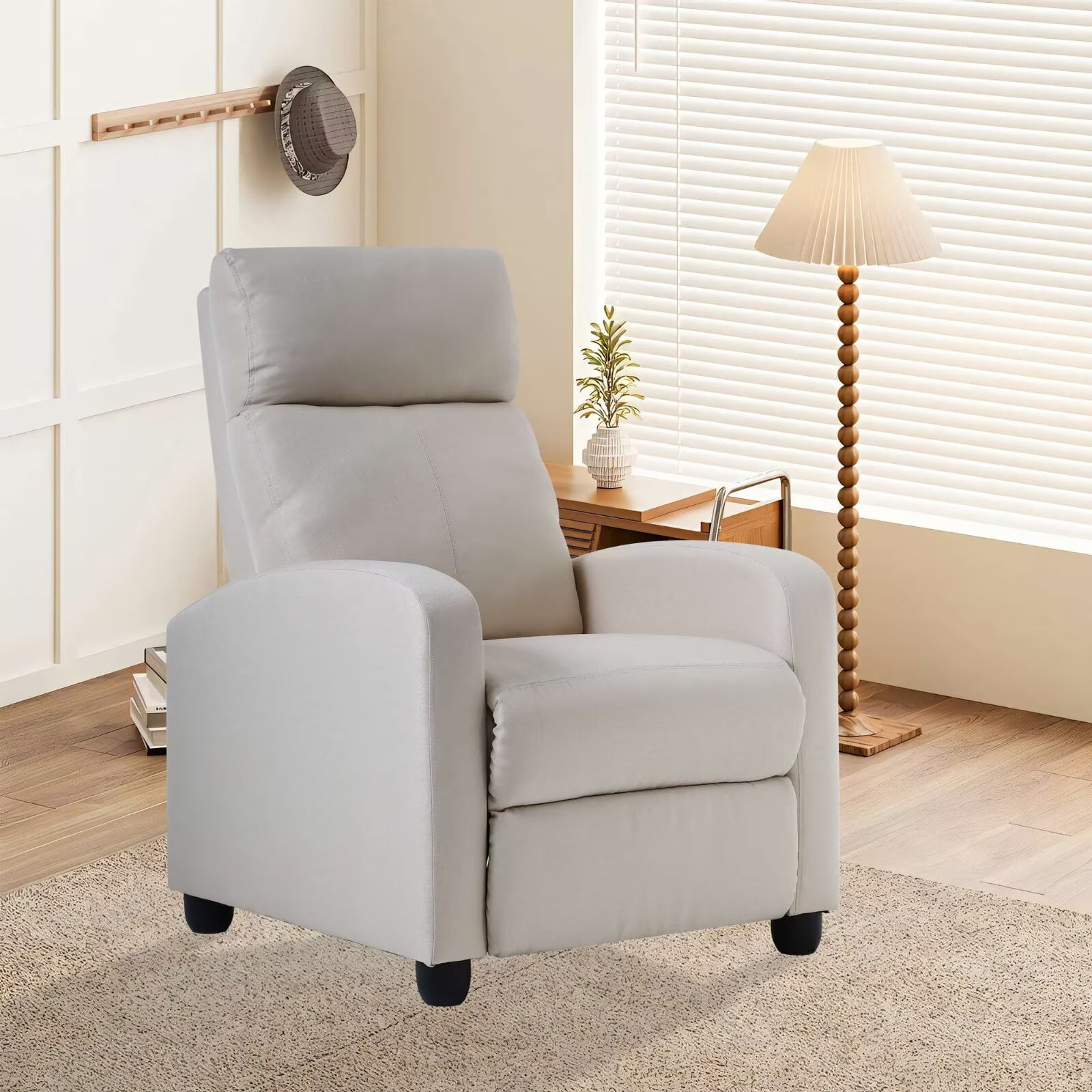 YRLLENSDAN Fabric Recliner Chair for Living Room Home Theater Seating ...