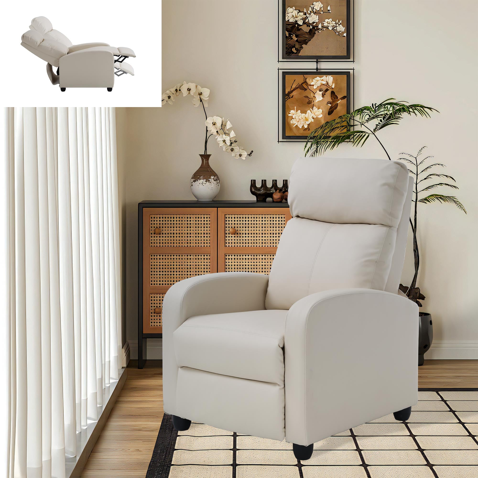 YRLLENSDAN Recliner Chair for Living Room Home Theater Seating Single ...