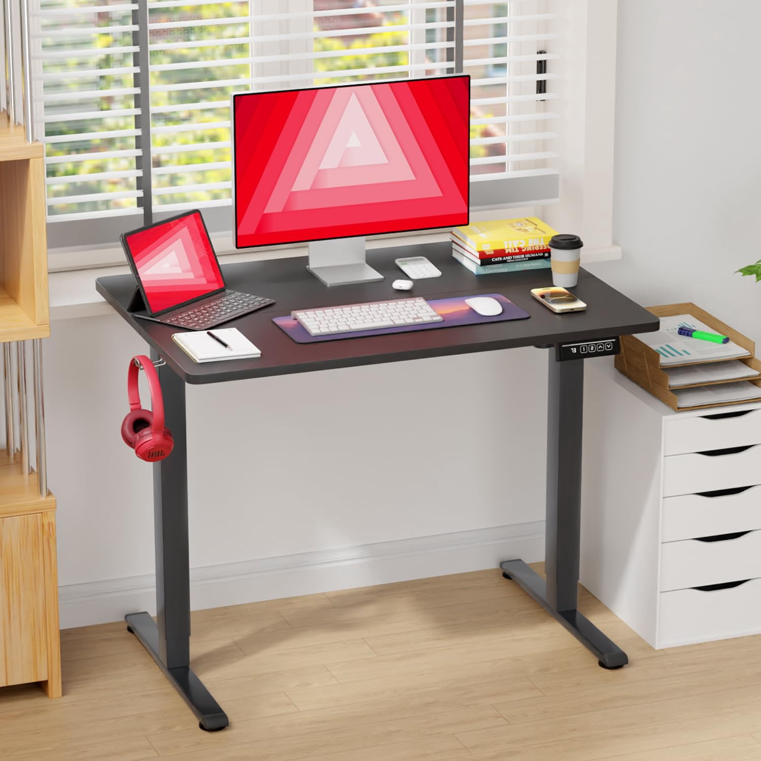 YRLLENSDAN Rising Work Desk for Home Office, Electric Standing Desk ...