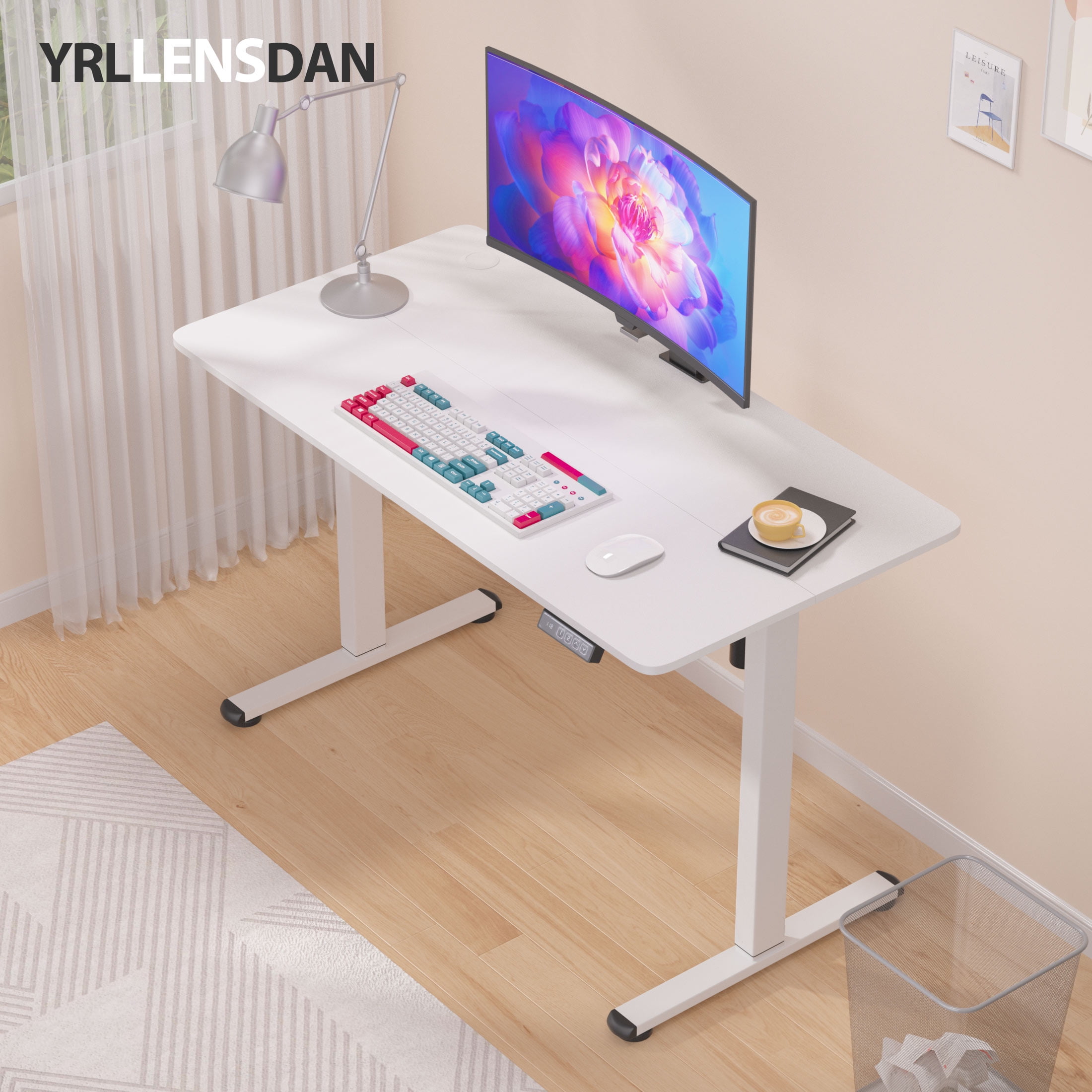 YRLLENSDAN Rising Work Desk for Home Office, Electric Standing Desk ...