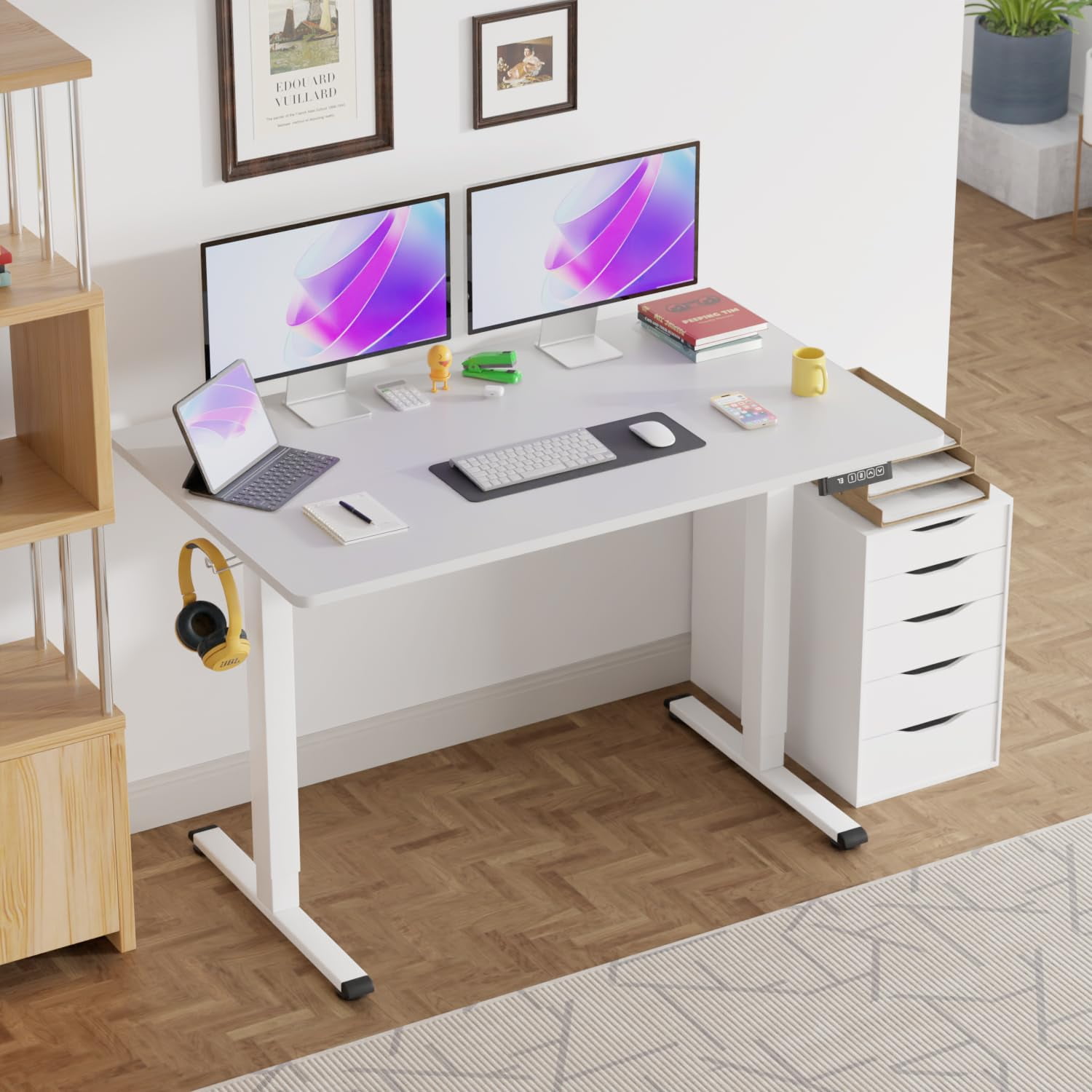 YRLLENSDAN Rising Work Desk for Home Office, Electric Standing Desk ...