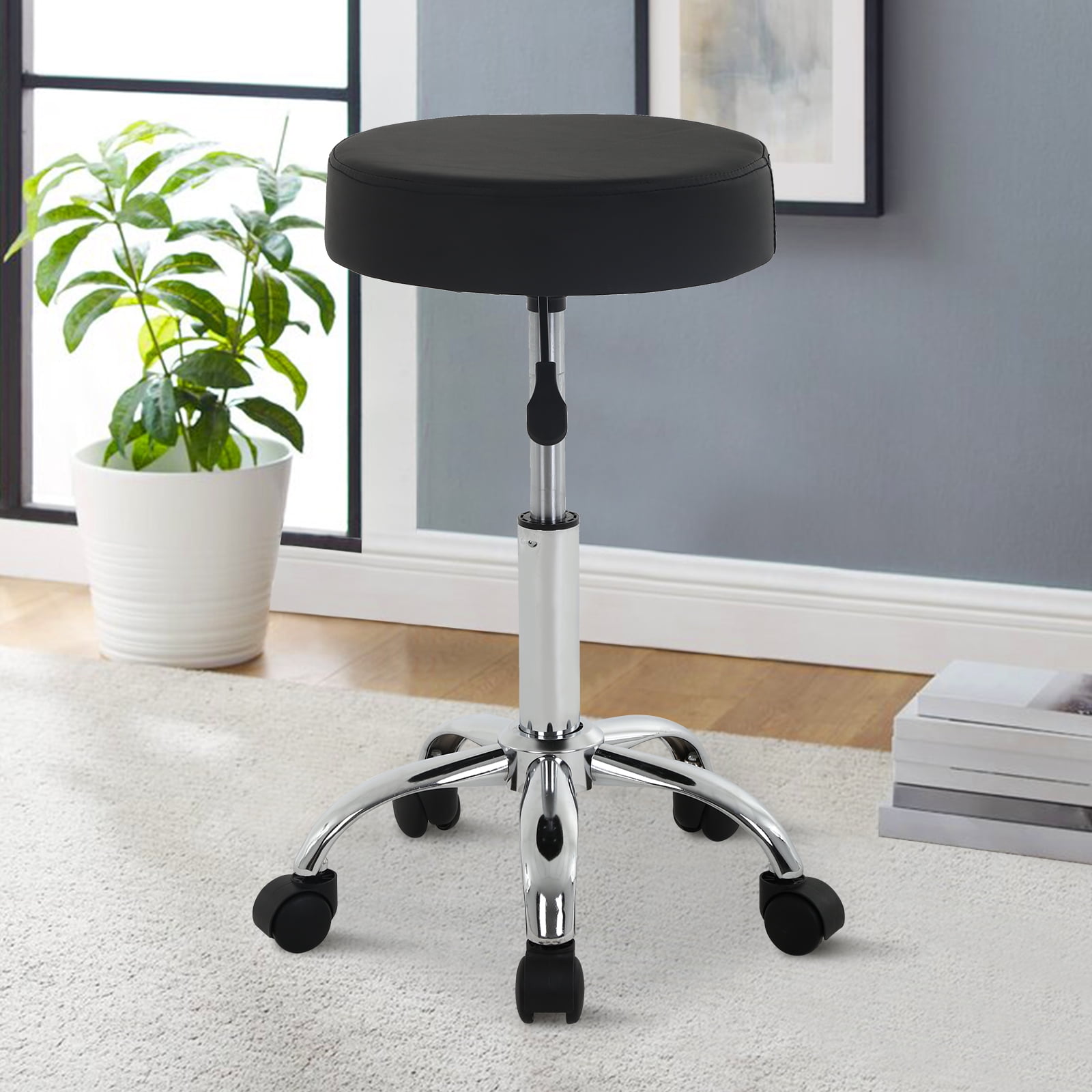 YRLLENSDAN Rolling Stool，Shop Stools with Wheels Garage Stool Salon ...