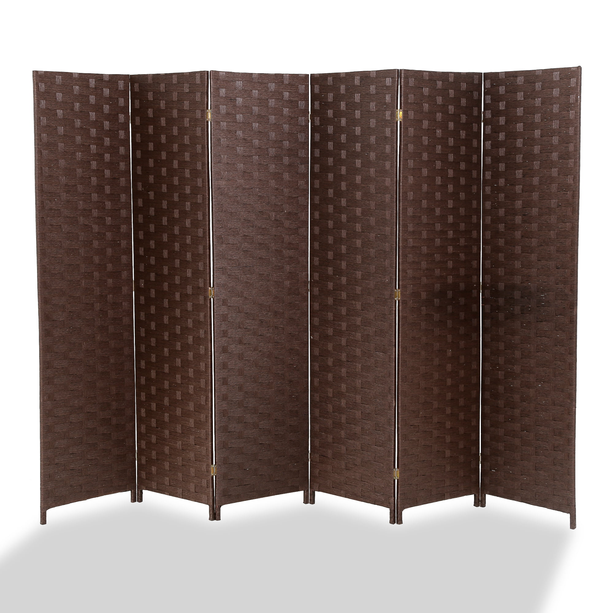 YRLLENSDAN Room Divider, Folding Screen Wood Mesh Woven Design Privacy ...