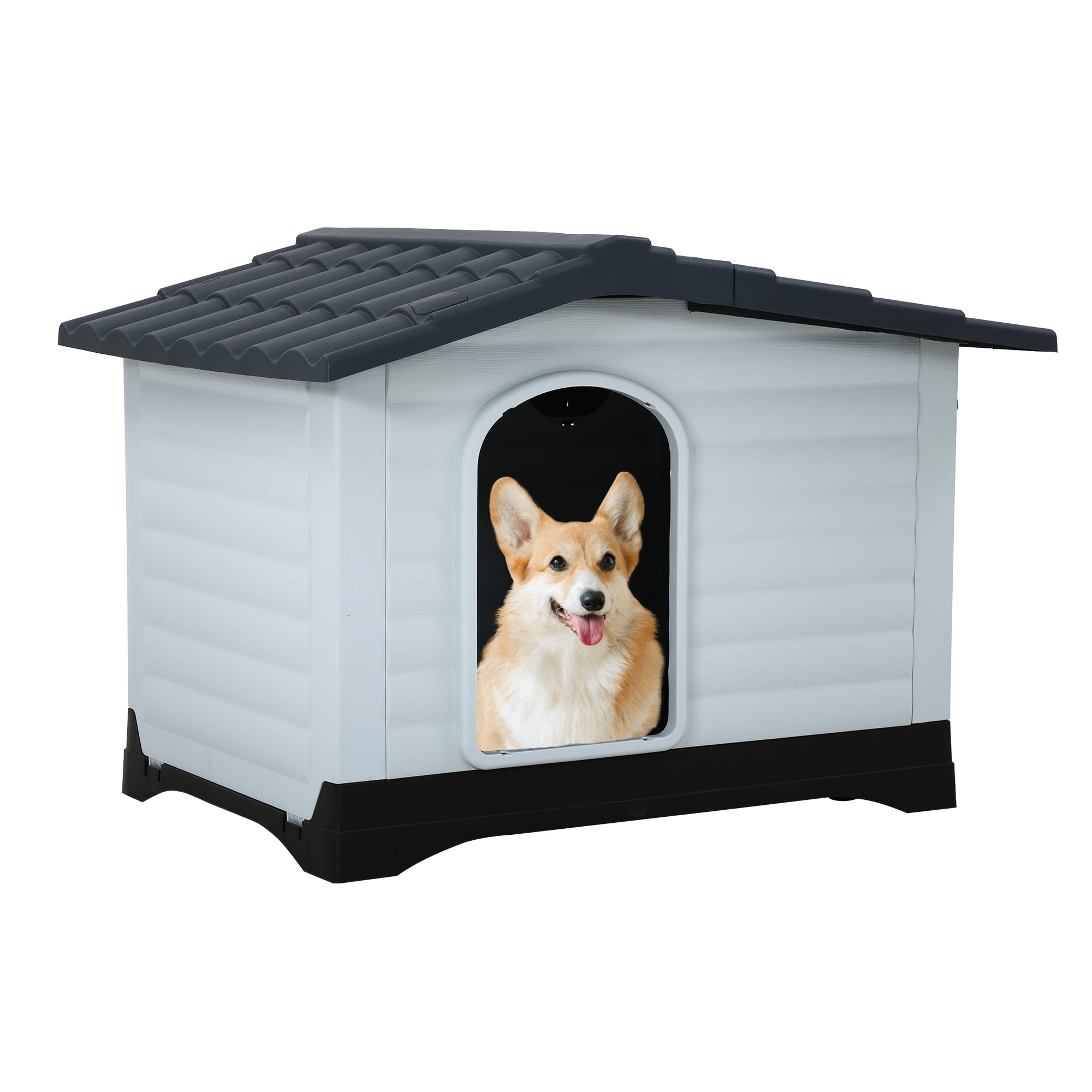 YRLLENSDAN Waterproof Plastic Dog House for Small Dogs, Outdoor Pet ...