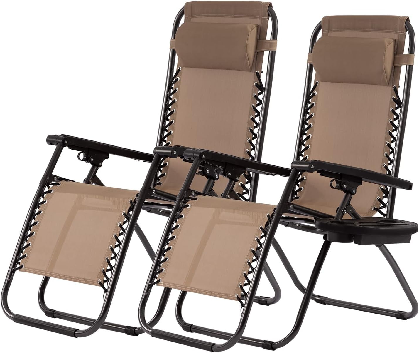 YRLLENSDAN Zero Gravity Chairs Set of 2, Patio Chairs Lawn Chairs with ...