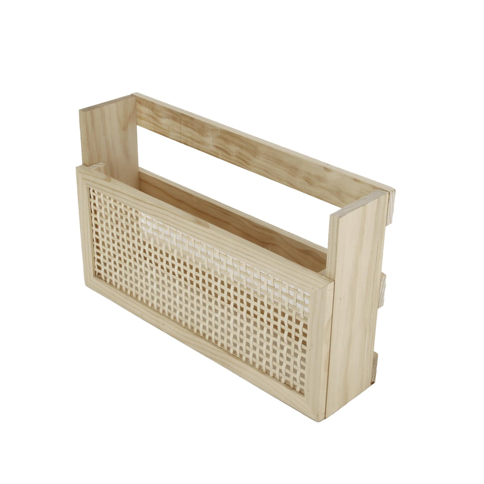 YRLSOTGE Wooden Magazine Rack Wall-Mounted DIY Home Decor Magazine ...