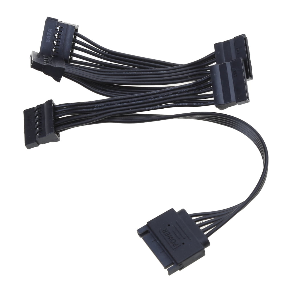 YROHGKPN 1 Male to 5 Female 15 Pin SATA Power Extension Hard Drive Cord ...