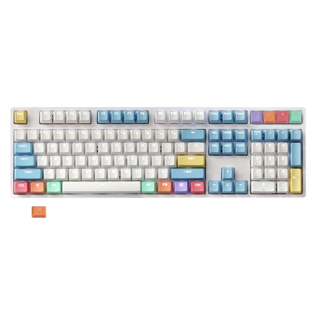 YROHGKPN 108keys Double Shot PBT Backlit Chalk Keycap Cherry Profile ...