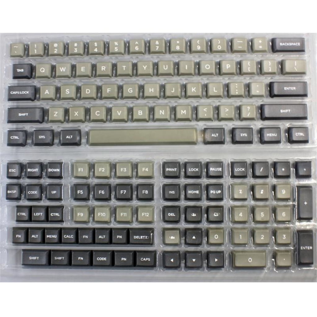 YROHGKPN 130PCS Minimalist Gray Keycaps Two-color Injections DSA ...