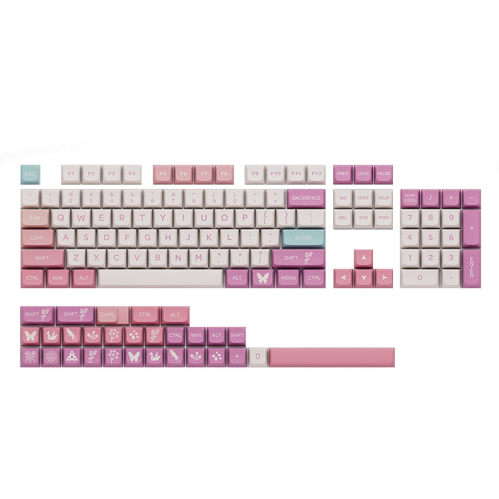 YROHGKPN 134 Keys XDA Keycap PBT DYE SUB Pink Sunset Keycaps For 60/61 ...