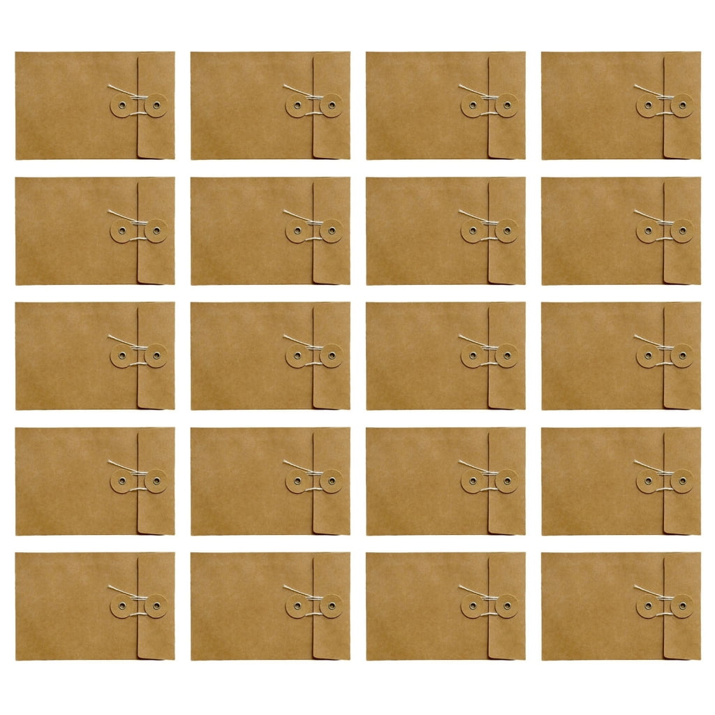 YROHGKPN 20Pcs/pack String Tie Closure Vintage Brown Paper String ...