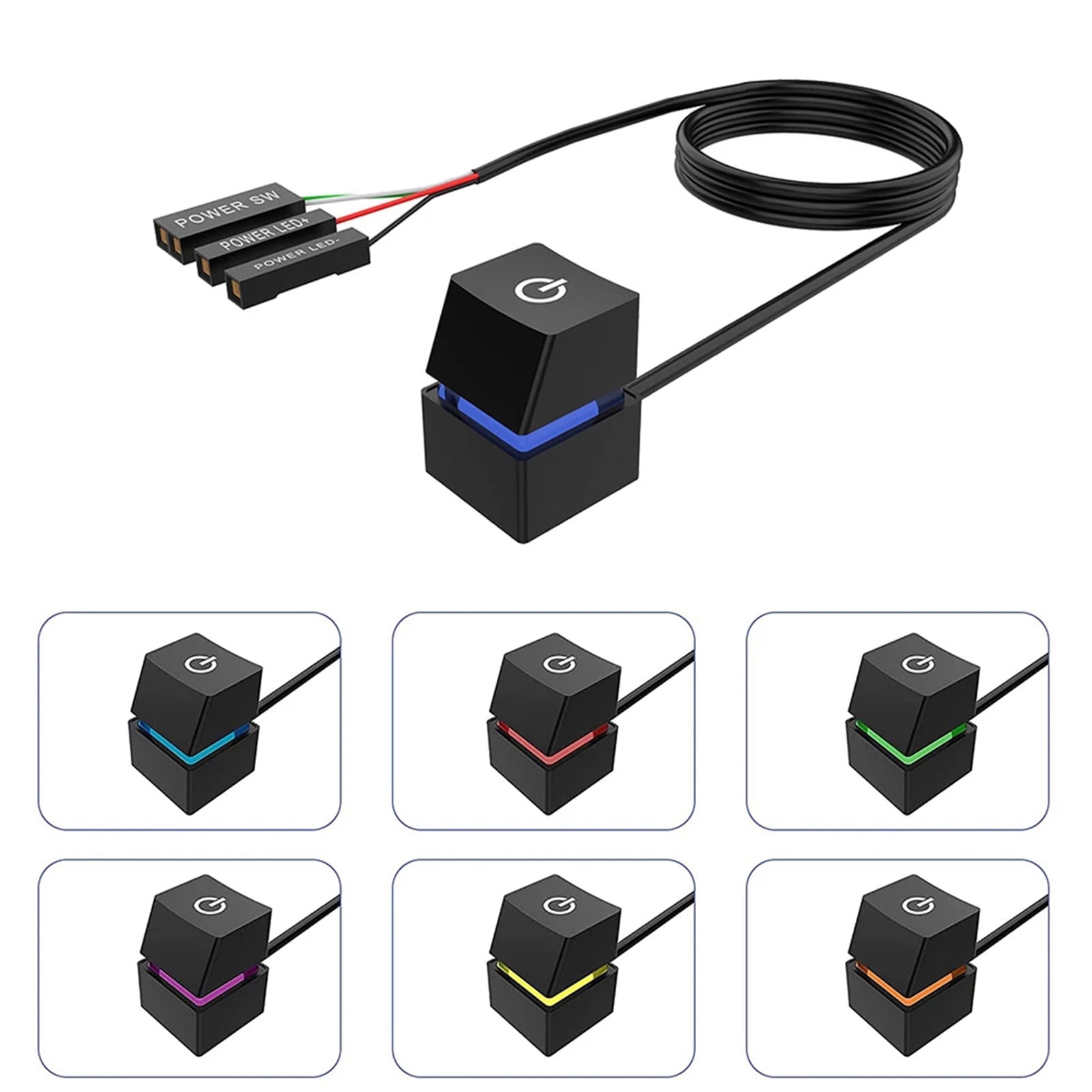 YROHGKPN 2M External PC Power Button Desktop Computer Motherboard On ...