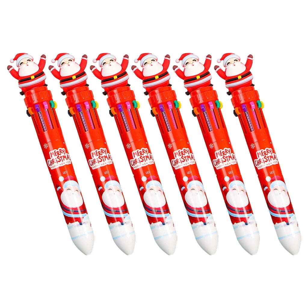 YROHGKPN 6 Pcs Cartoon Shuttle Pen Multicolored Pen Christmas Ballpoint Pen Writing Tool ...