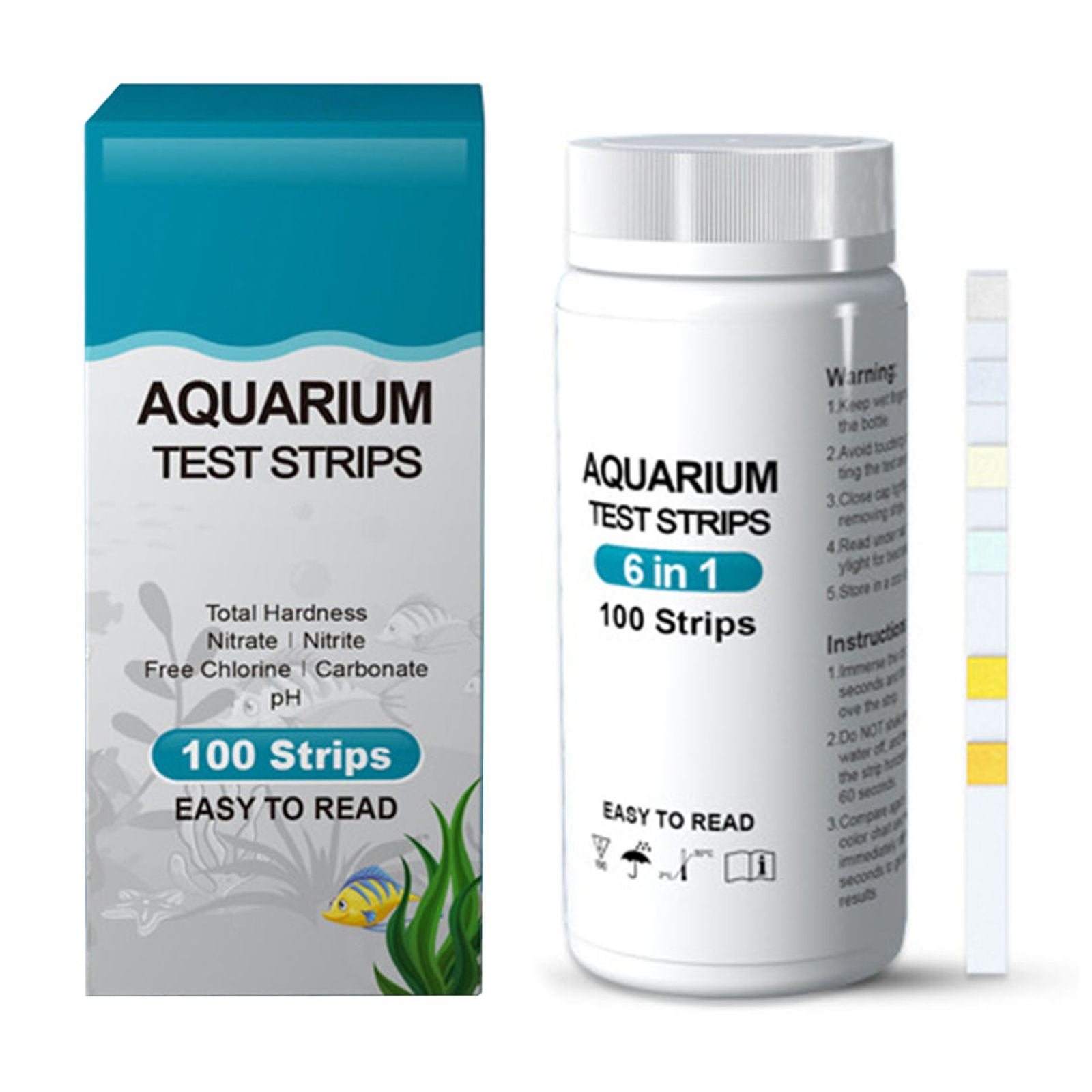YROHGKPN 6-in-1 Aquarium Test Strips for Freshwater Saltwater Simple ...